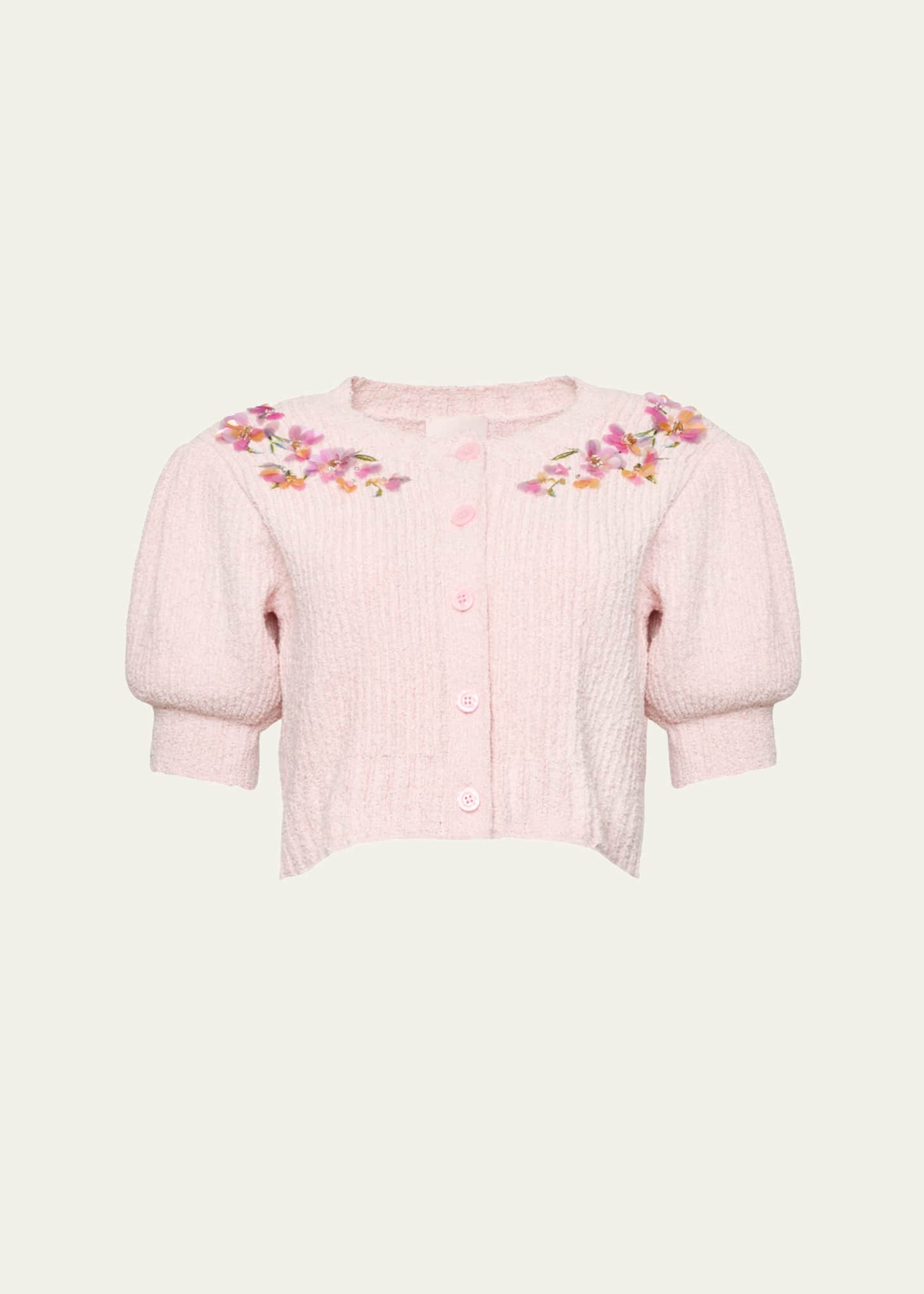 Cinq a Sept Millicent Trailing Flower Cropped Cardigan - Bergdorf Goodman