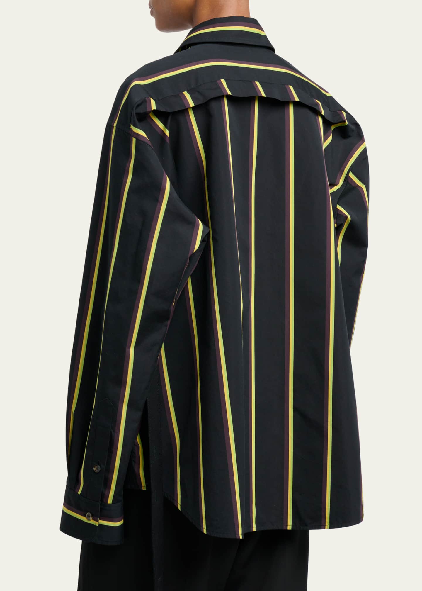 Proenza Schouler Alia Stripe Button-Front Top - Bergdorf Goodman