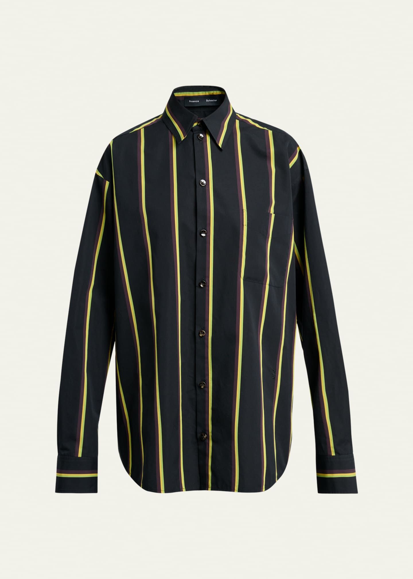 Proenza Schouler Alia Stripe Button-Front Top - Bergdorf Goodman
