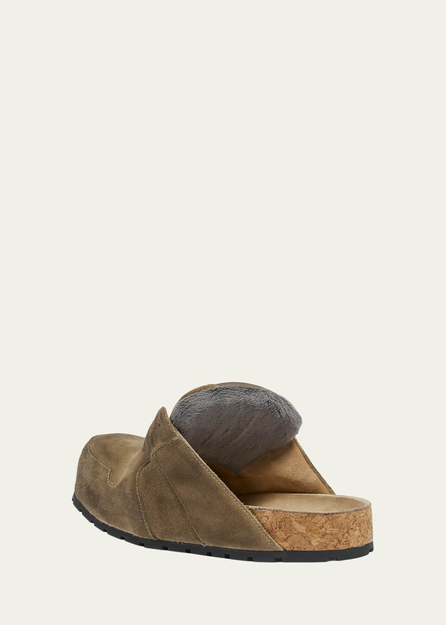 Balenciaga Men's Dumbo Distressed Suede Mules - Bergdorf Goodman