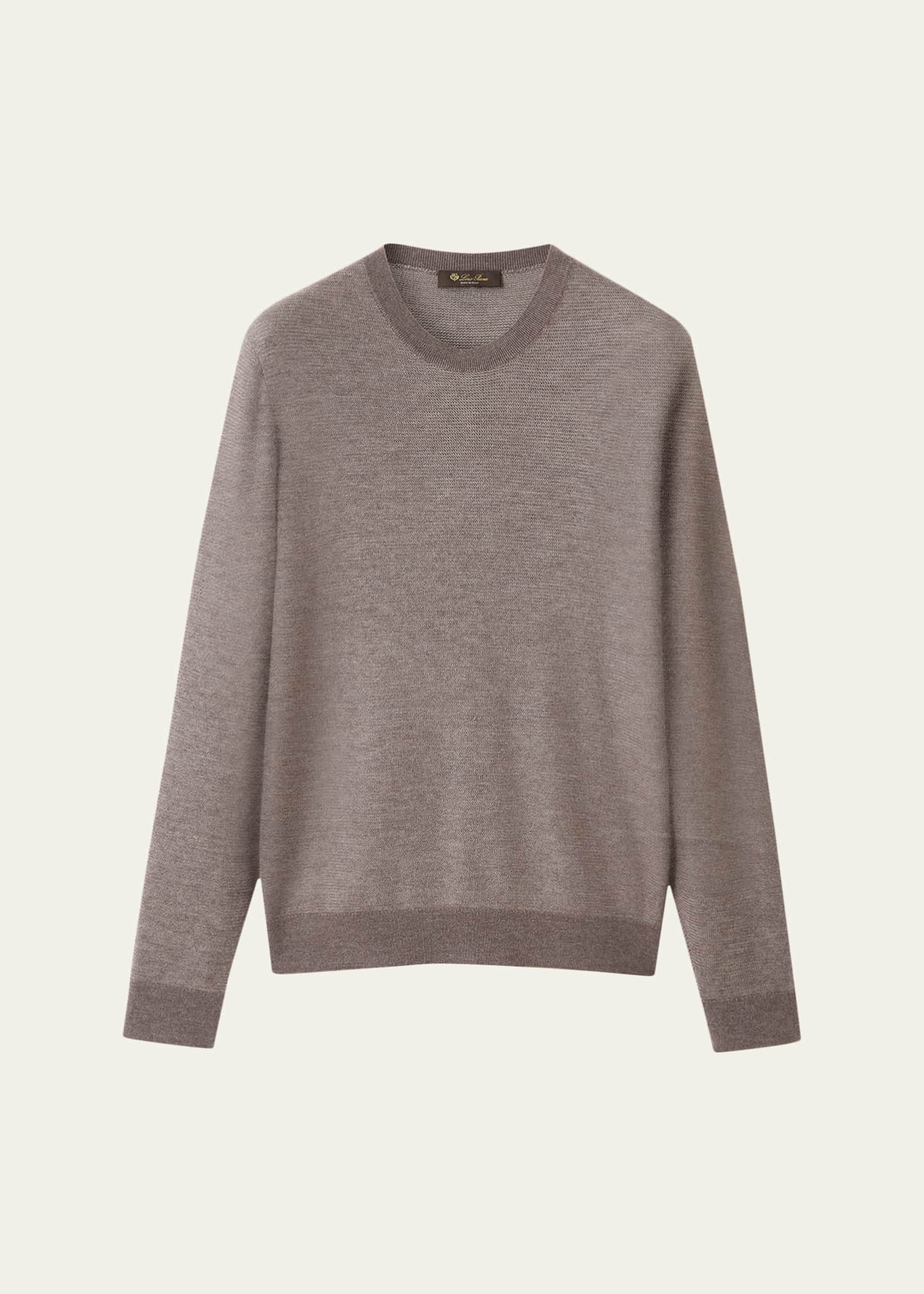 Loro Piana Men's Manipur Cashmere and Silk Crewneck Sweater - Bergdorf ...