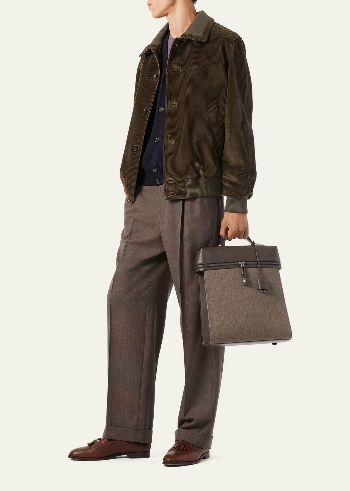 Loro Piana Men's Maremma Corduroy Bomber Jacket - Bergdorf Goodman