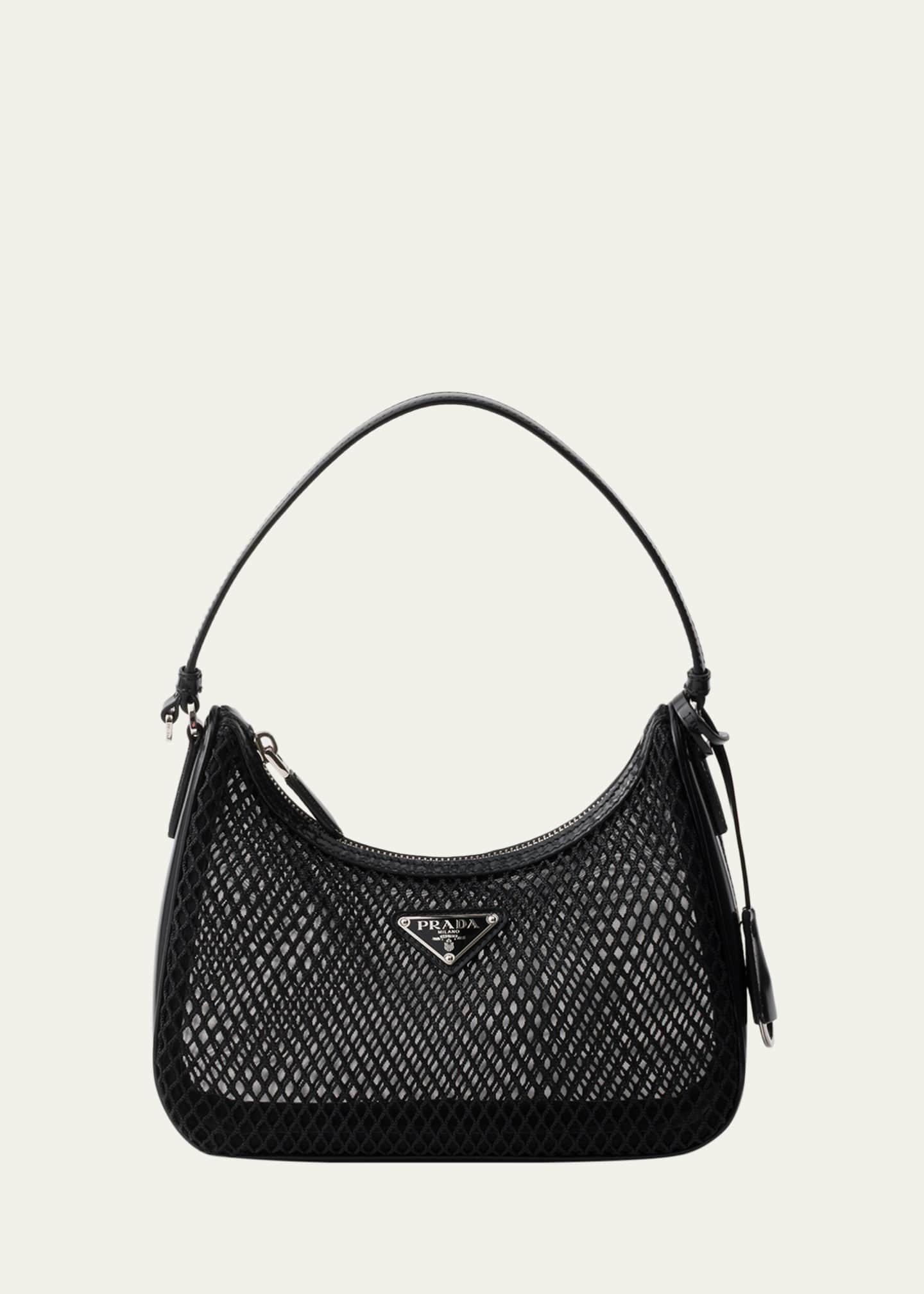 Prada Re-Edition 2005 Leather-Trim Mesh Top-Handle Bag - Bergdorf Goodman