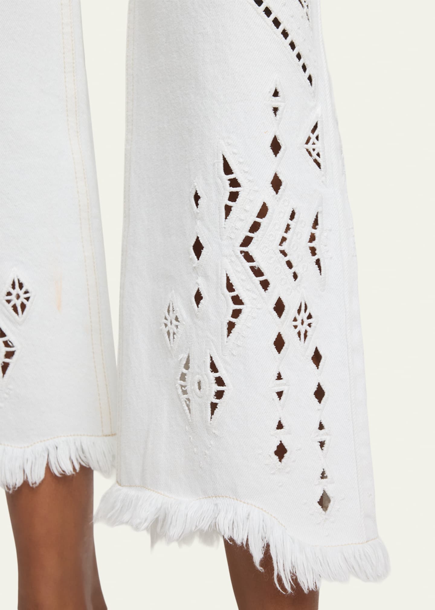 Isabel Marant Alison Embroidered Crop Jeans - Bergdorf Goodman