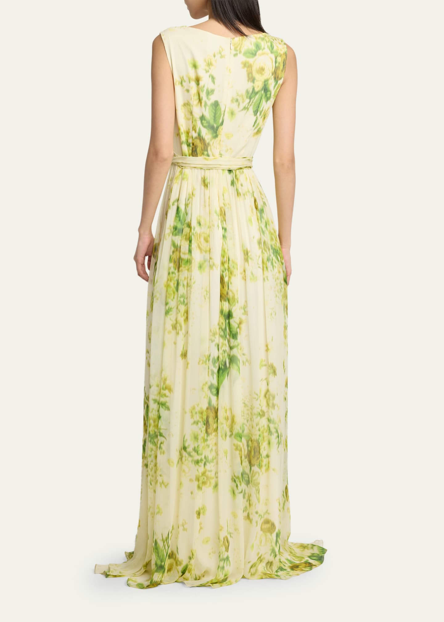 Erdem Sleeveless Floral-Print Silk Gown - Bergdorf Goodman