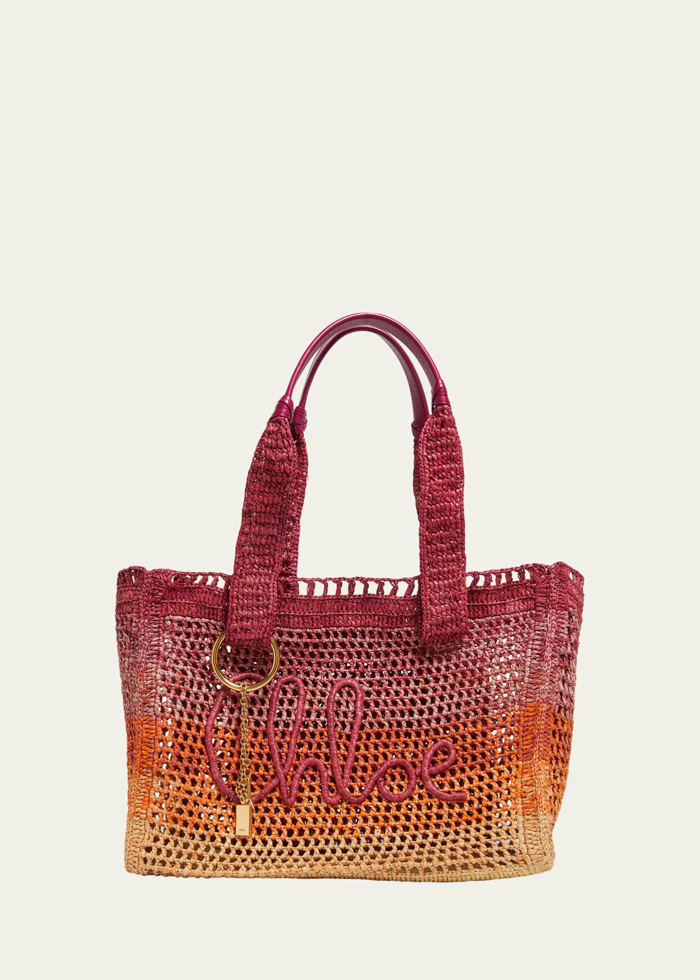Chloe Summer Banana Ombre Raffia Tote Bag - Bergdorf Goodman