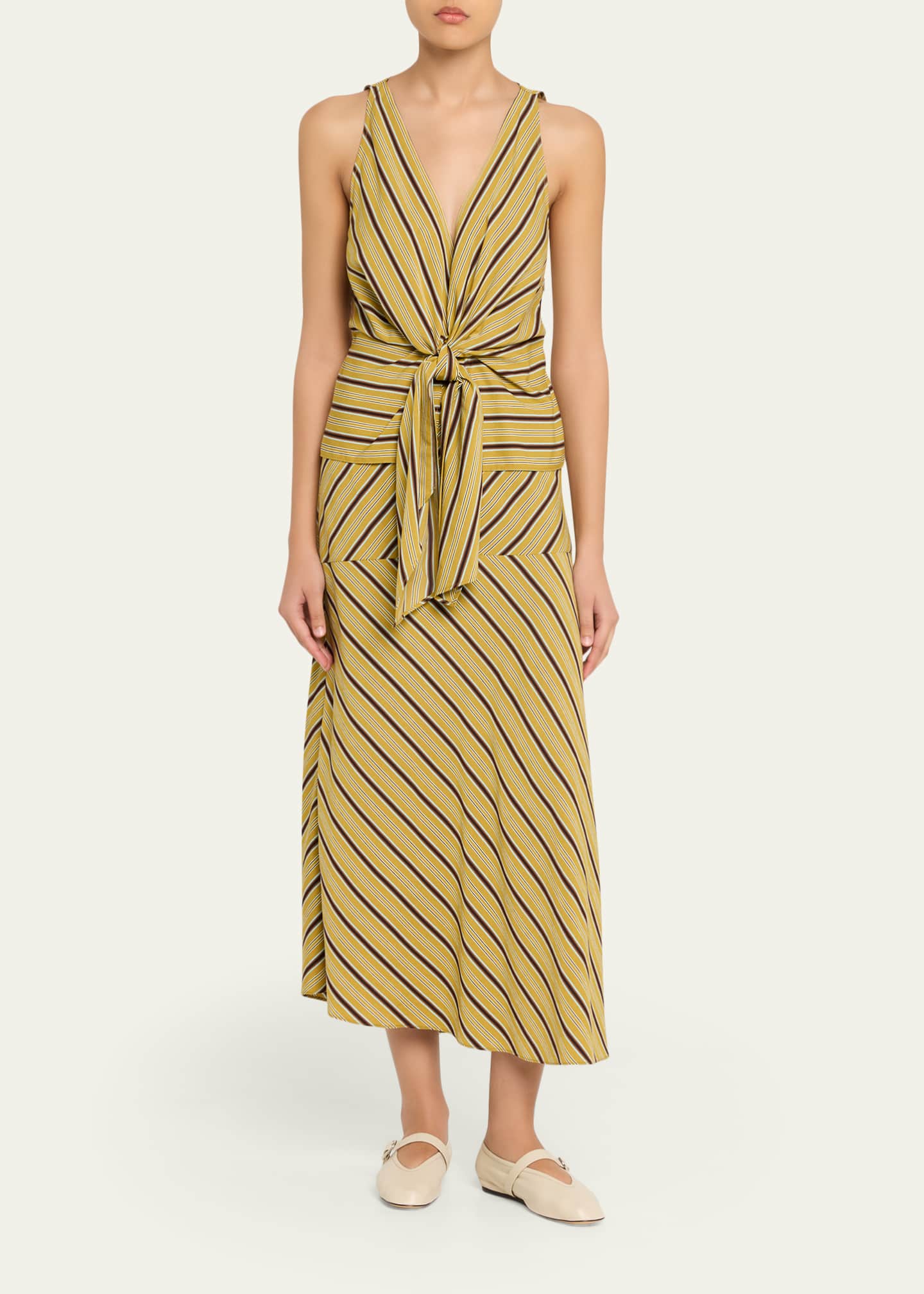 A.L.C. Kara Stripe Midi Skirt - Bergdorf Goodman