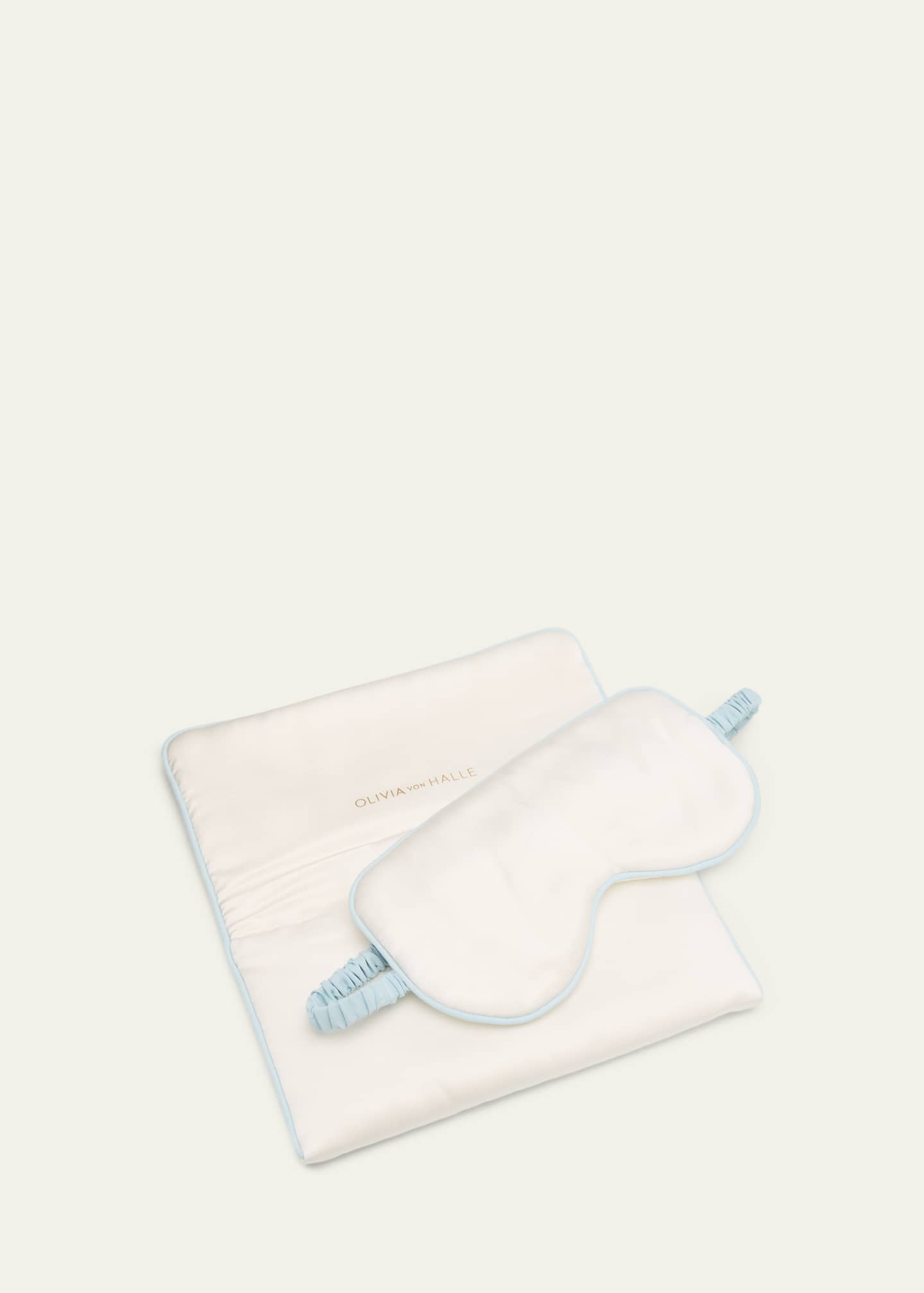 Olivia von Halle Audrey Padded Silk Satin Sleep Mask - Bergdorf Goodman