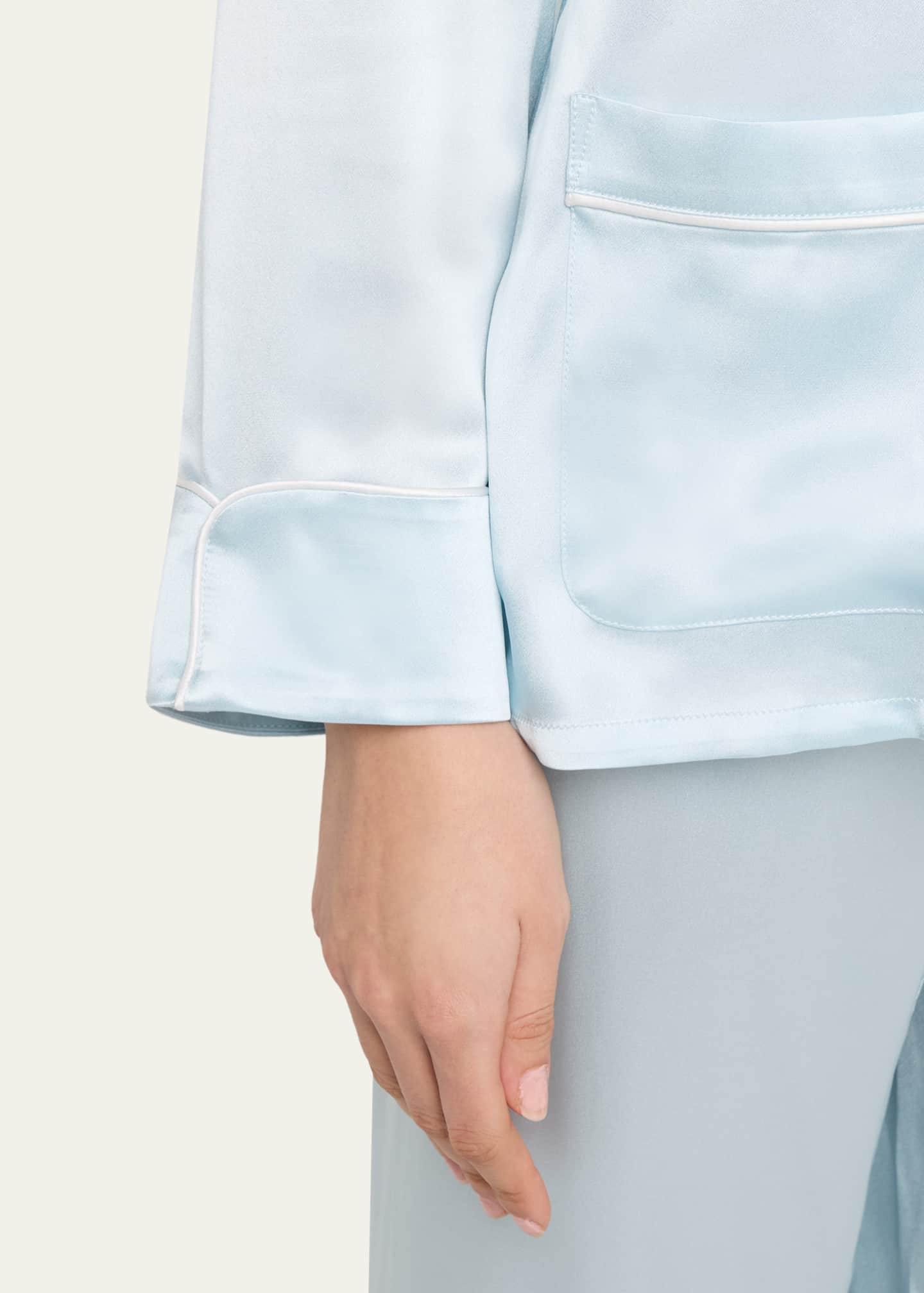 Olivia von Halle Coco Solid Silk Satin Pajama Set - Bergdorf Goodman
