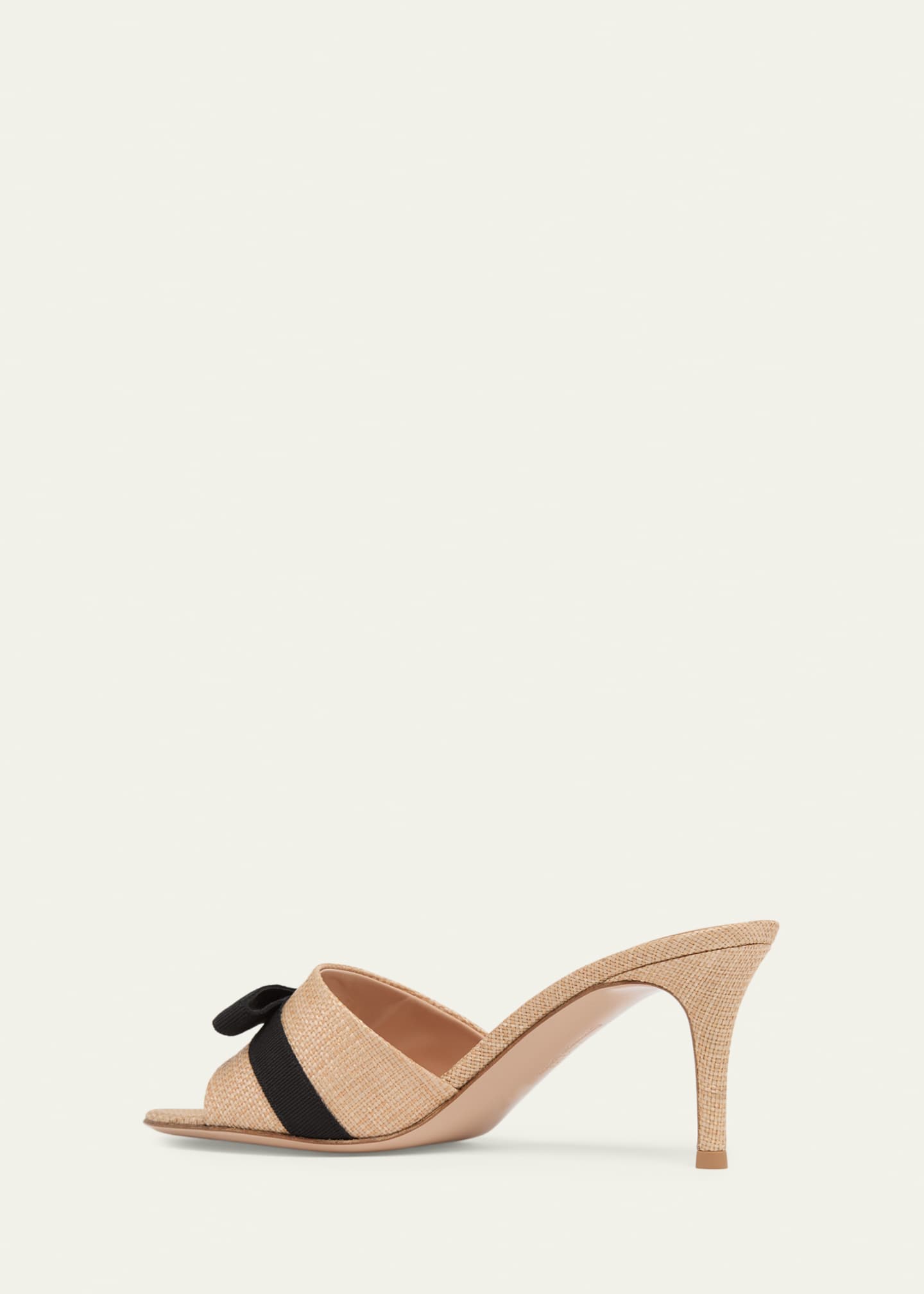 Gianvito Rossi 70mm Raffia Bow Mule Sandals - Bergdorf Goodman