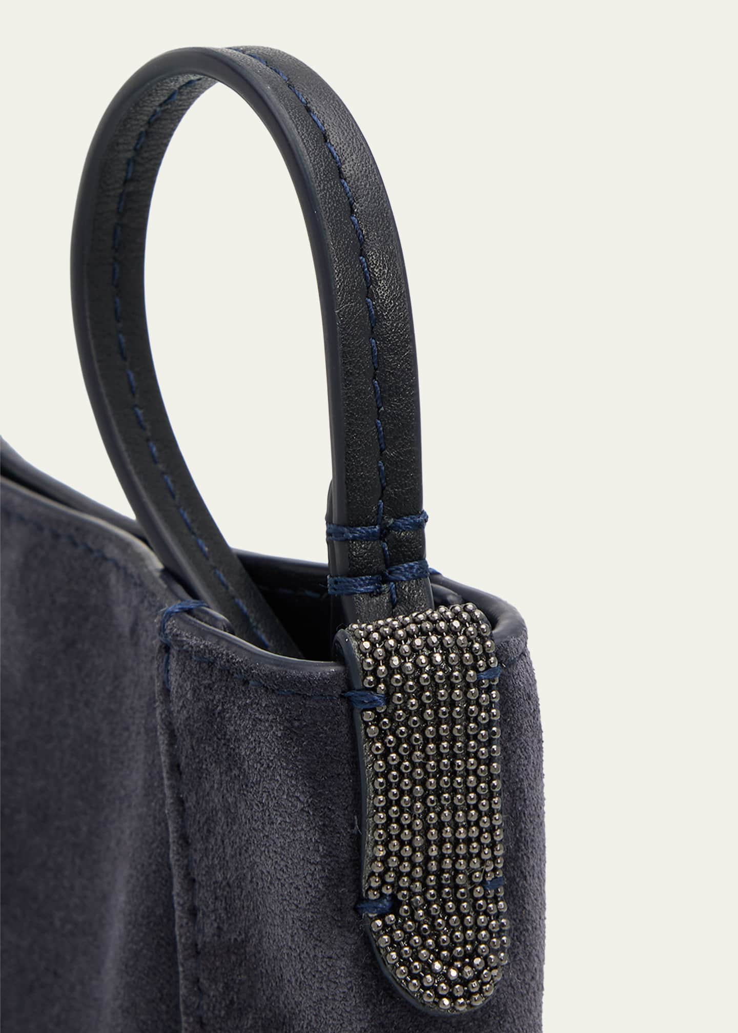 Brunello Cucinelli BC Duo Suede Phone Holder w/ Monili - Bergdorf Goodman