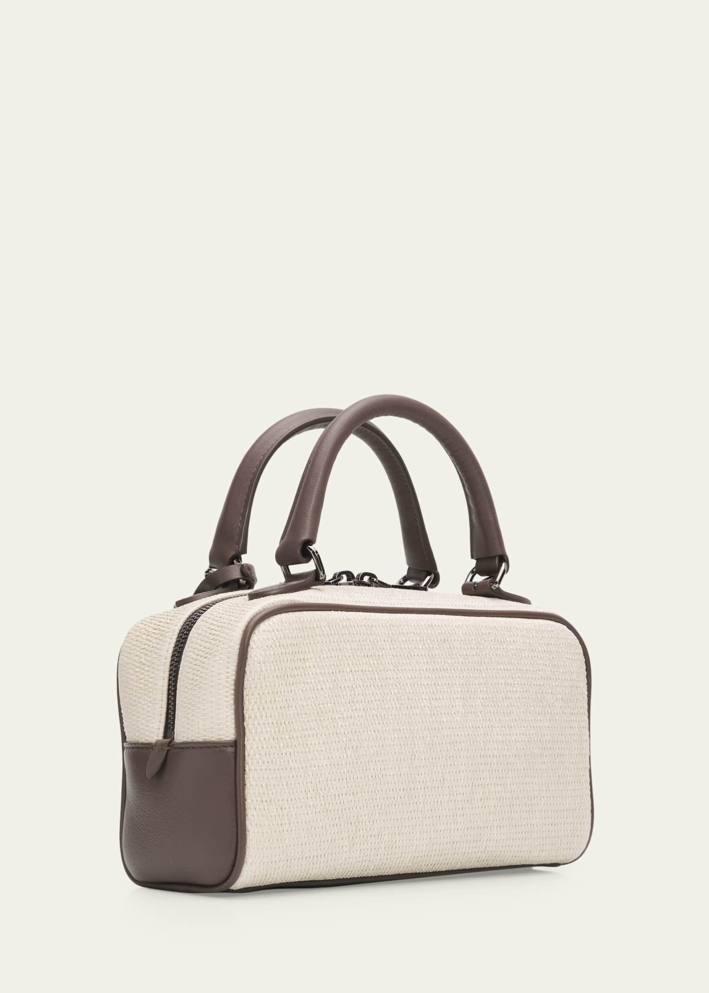 Brunello Cucinelli Explorer Techno Raffia & Leather Crossbody Bag ...