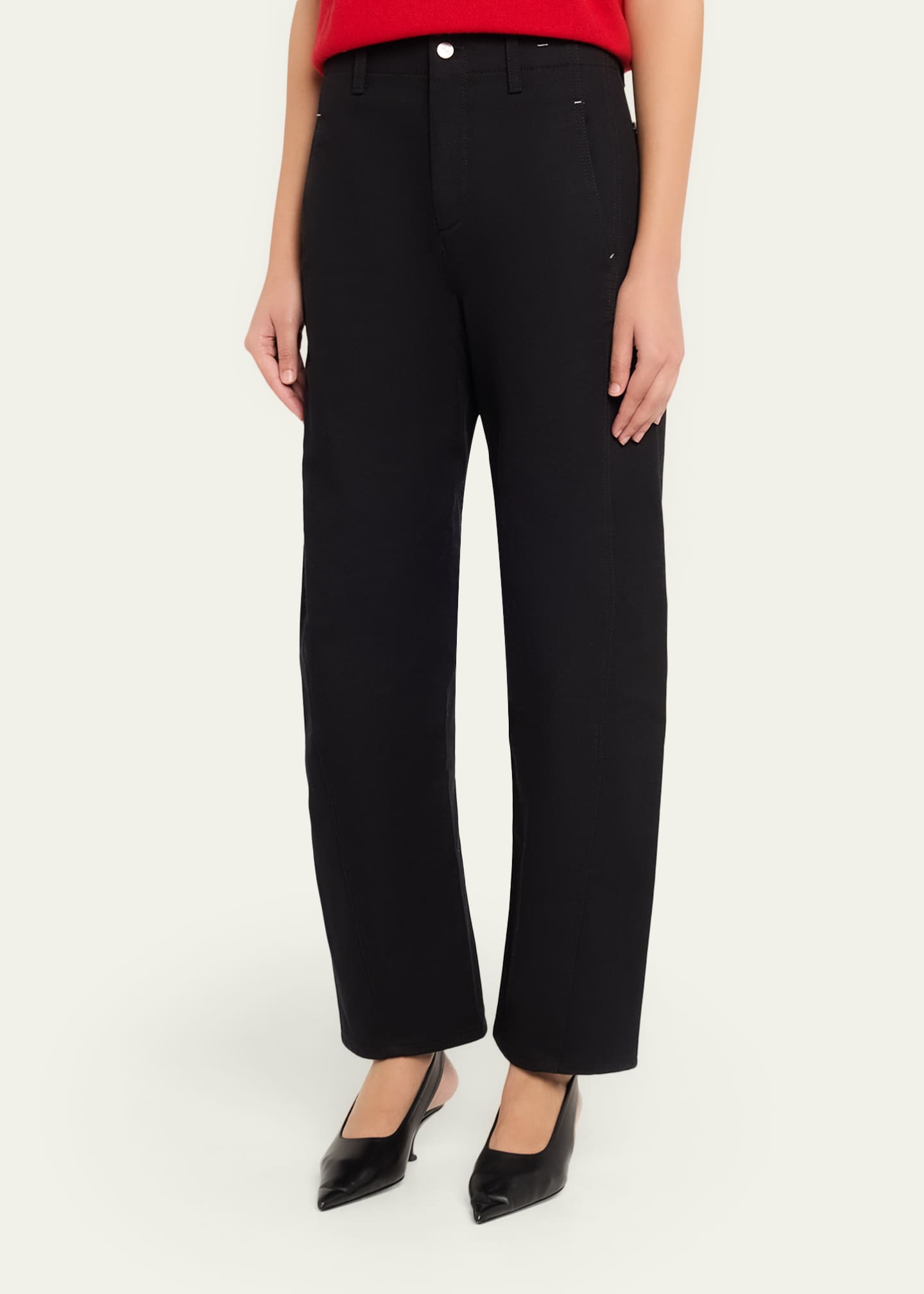 MARIA MCMANUS Hollywood Bow Leg Ankle Jeans - Bergdorf Goodman