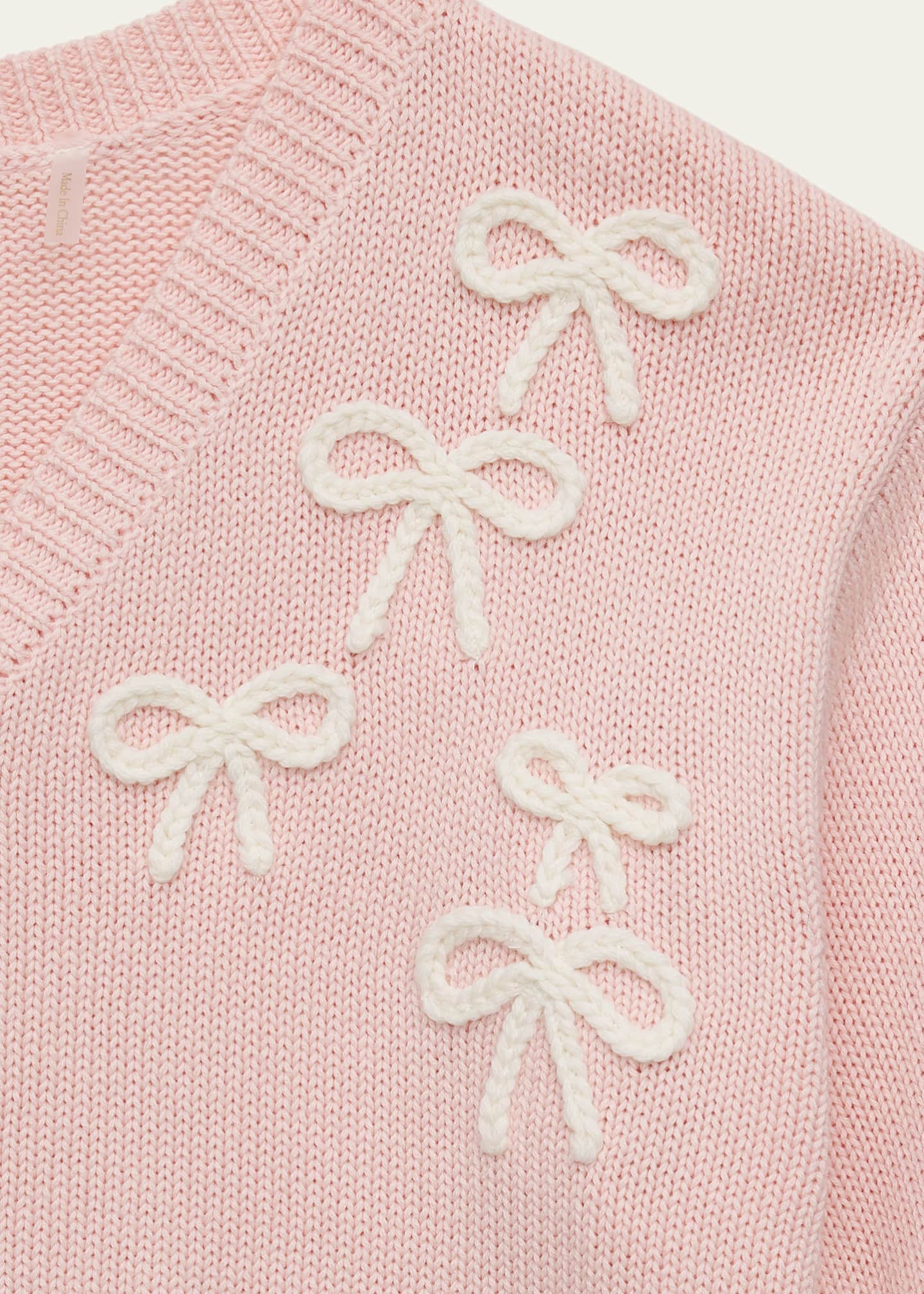 LoveShackFancy Girl's Tween Jayne Bow Embroidered Cardigan, Size S-XL ...