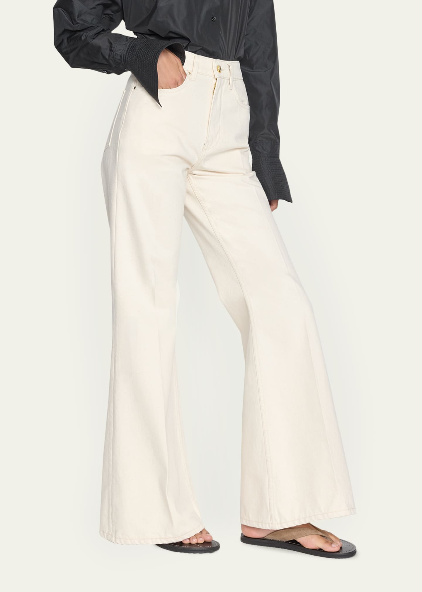 Ossou Trace Wide Flare Jeans - Bergdorf Goodman