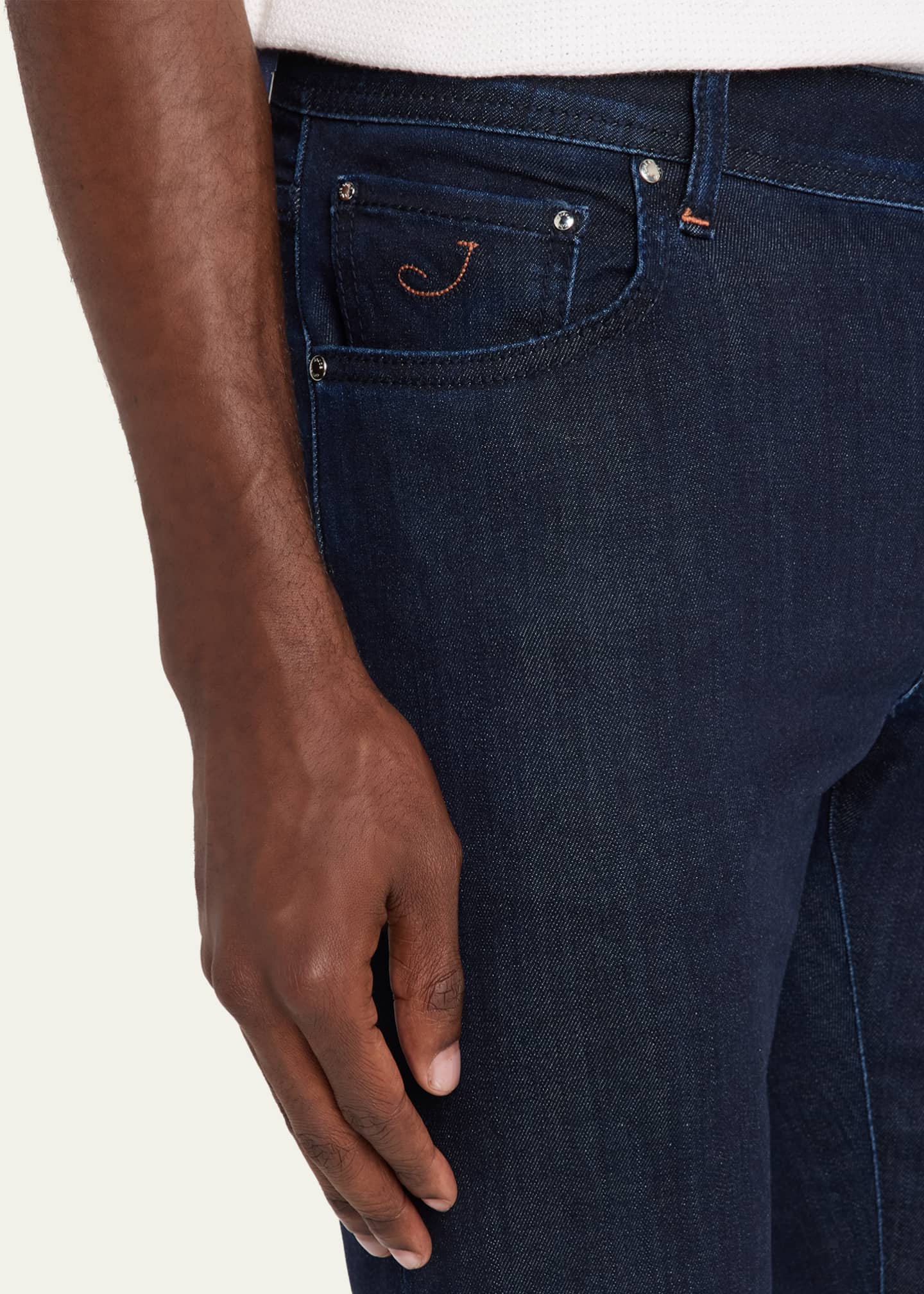 Jacob Cohen Men's Slim Straight-Leg Dark-Wash Denim Jeans - Bergdorf ...