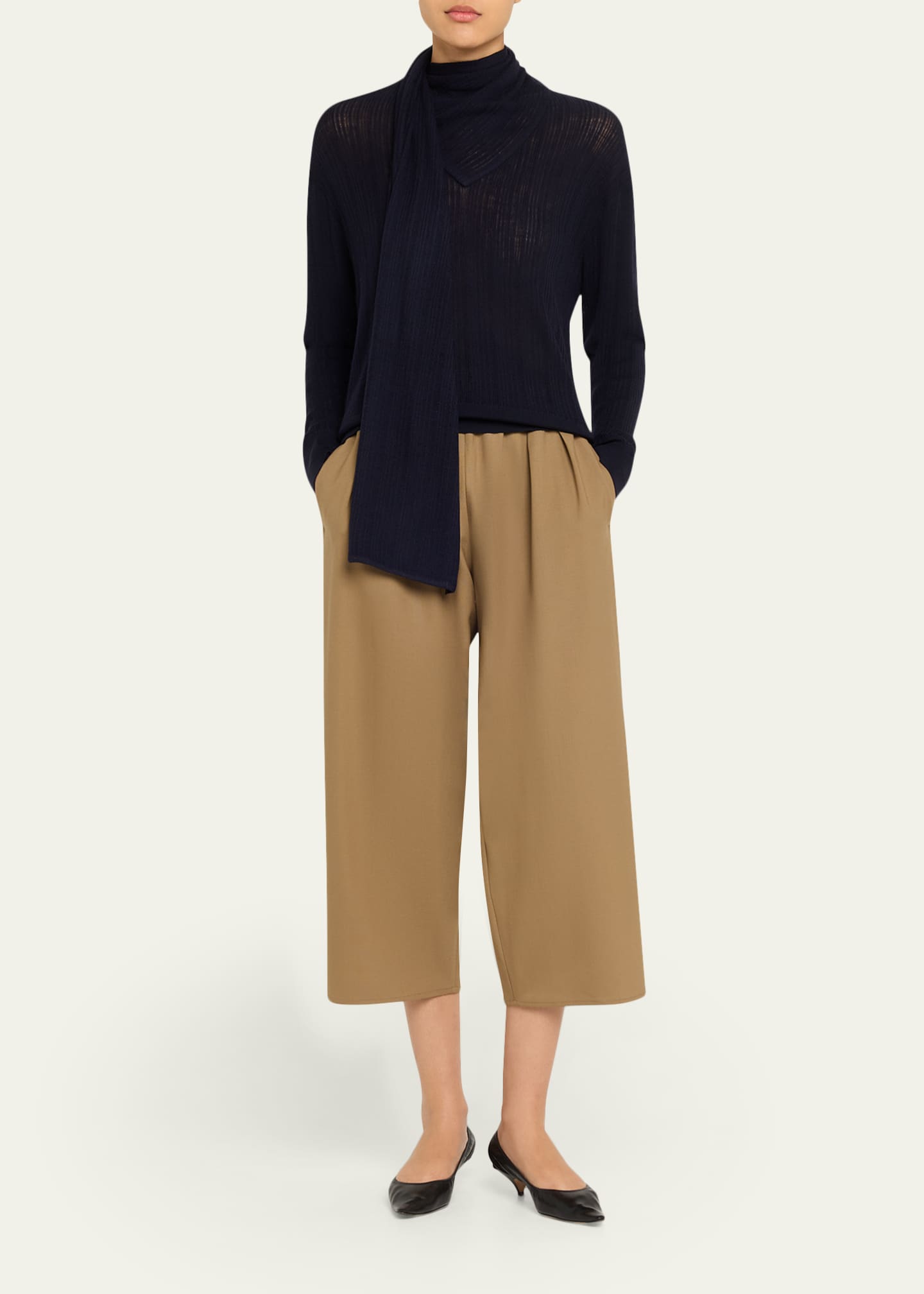 MARIA MCMANUS Drop Needle Knit Scarf Sweater - Bergdorf Goodman