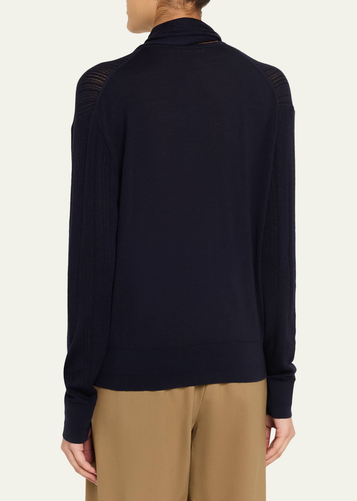 MARIA MCMANUS Drop Needle Knit Scarf Sweater - Bergdorf Goodman