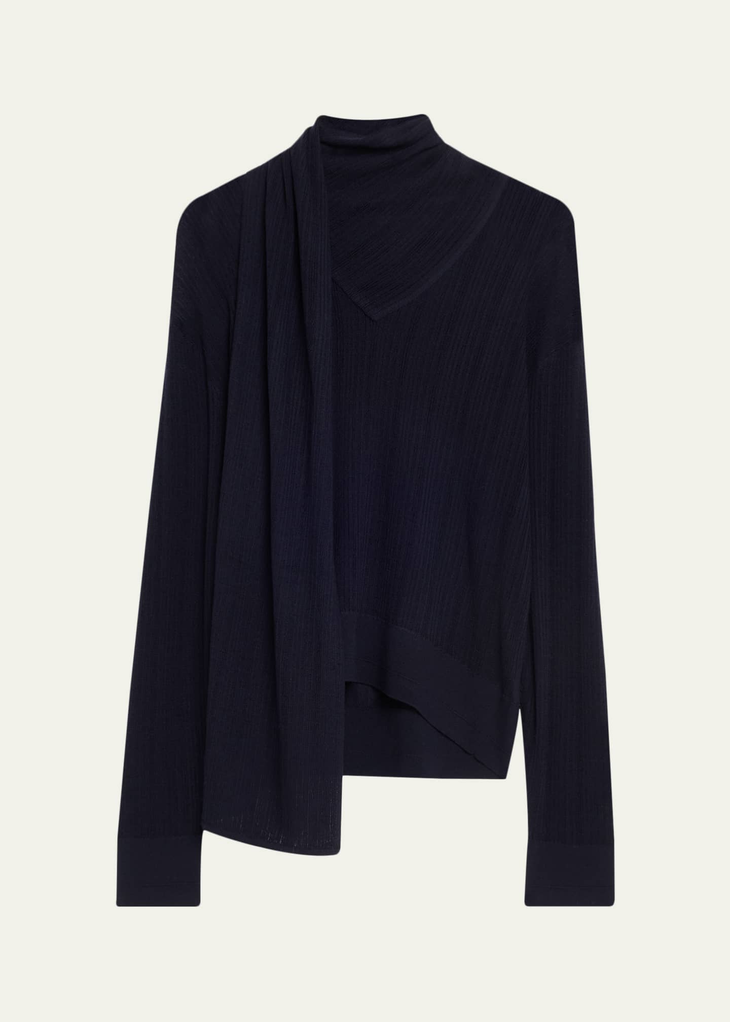 MARIA MCMANUS Drop Needle Knit Scarf Sweater - Bergdorf Goodman
