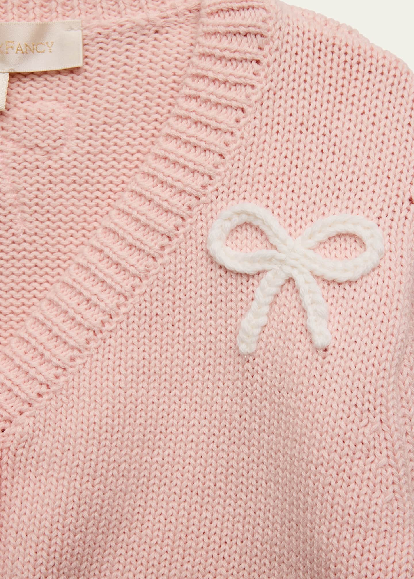 LoveShackFancy Girl's Jayne Bow Embroidered Cardigan, Size 2-6 ...