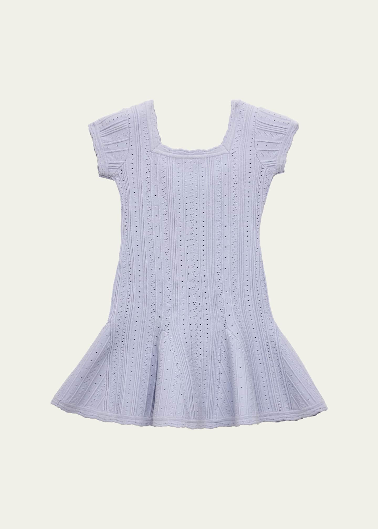 LoveShackFancy Girl's Daffron Pointelle Mini Dress, Size 2-6 - Bergdorf ...