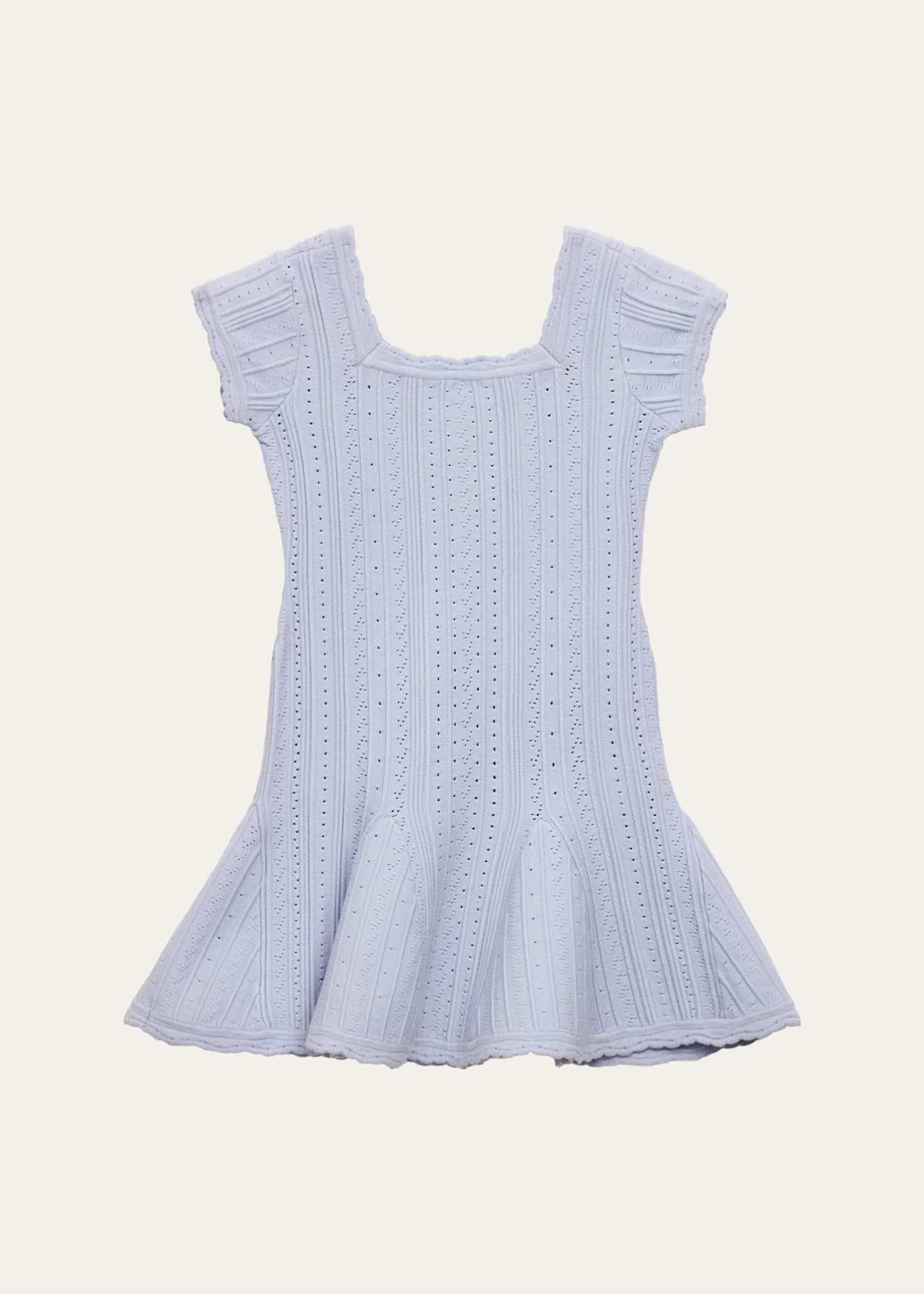 LoveShackFancy Girl's Daffron Pointelle Mini Dress, Size 2-6 - Bergdorf ...