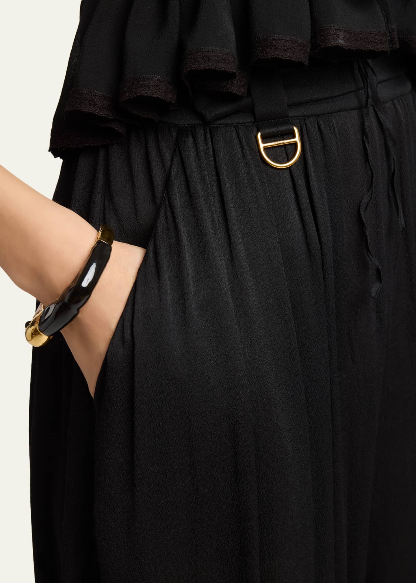 Chloe Silk Charmeuse Balloon-Leg Ankle Trousers - Bergdorf Goodman