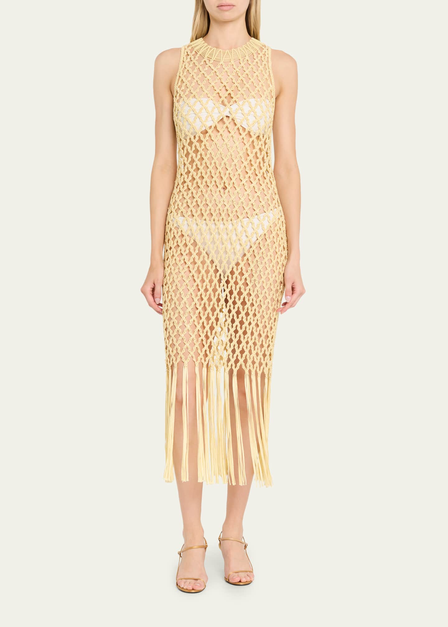 SIMKHAI Jensen Macrame Midi Dress - Bergdorf Goodman