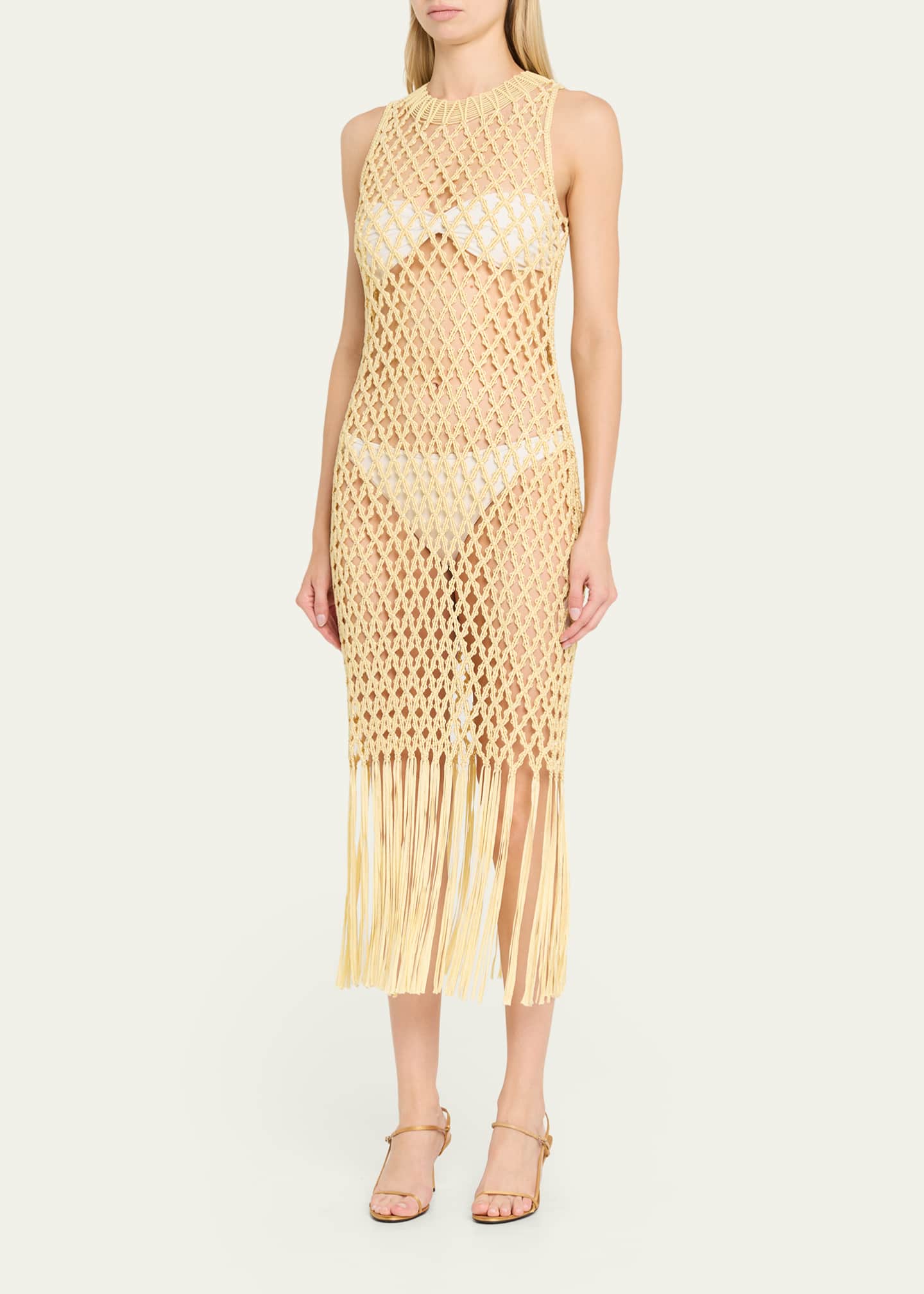 SIMKHAI Jensen Macrame Midi Dress - Bergdorf Goodman