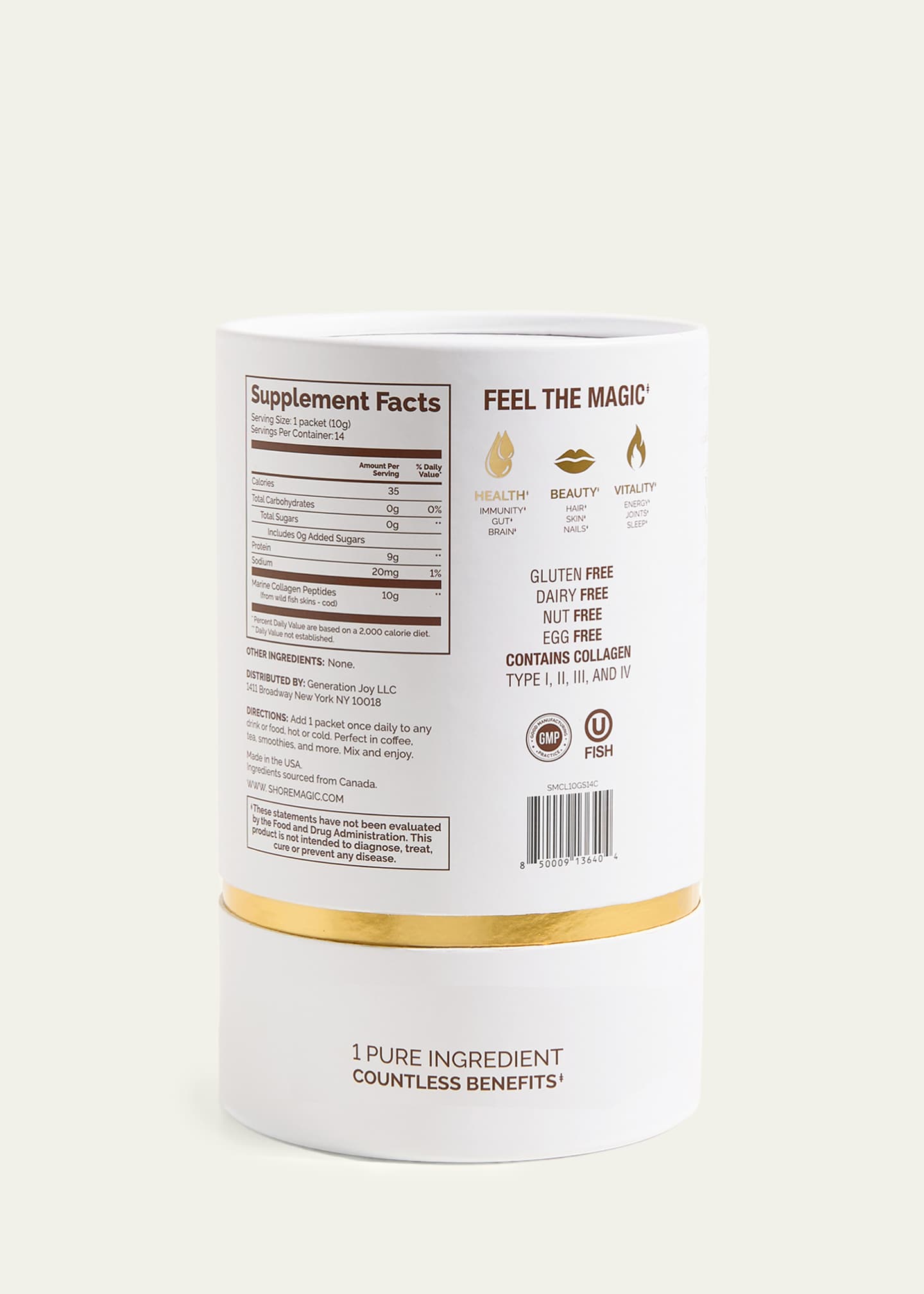 Shore Magic Premium Marine Collagen Packets - 14 Day Supply - Bergdorf ...