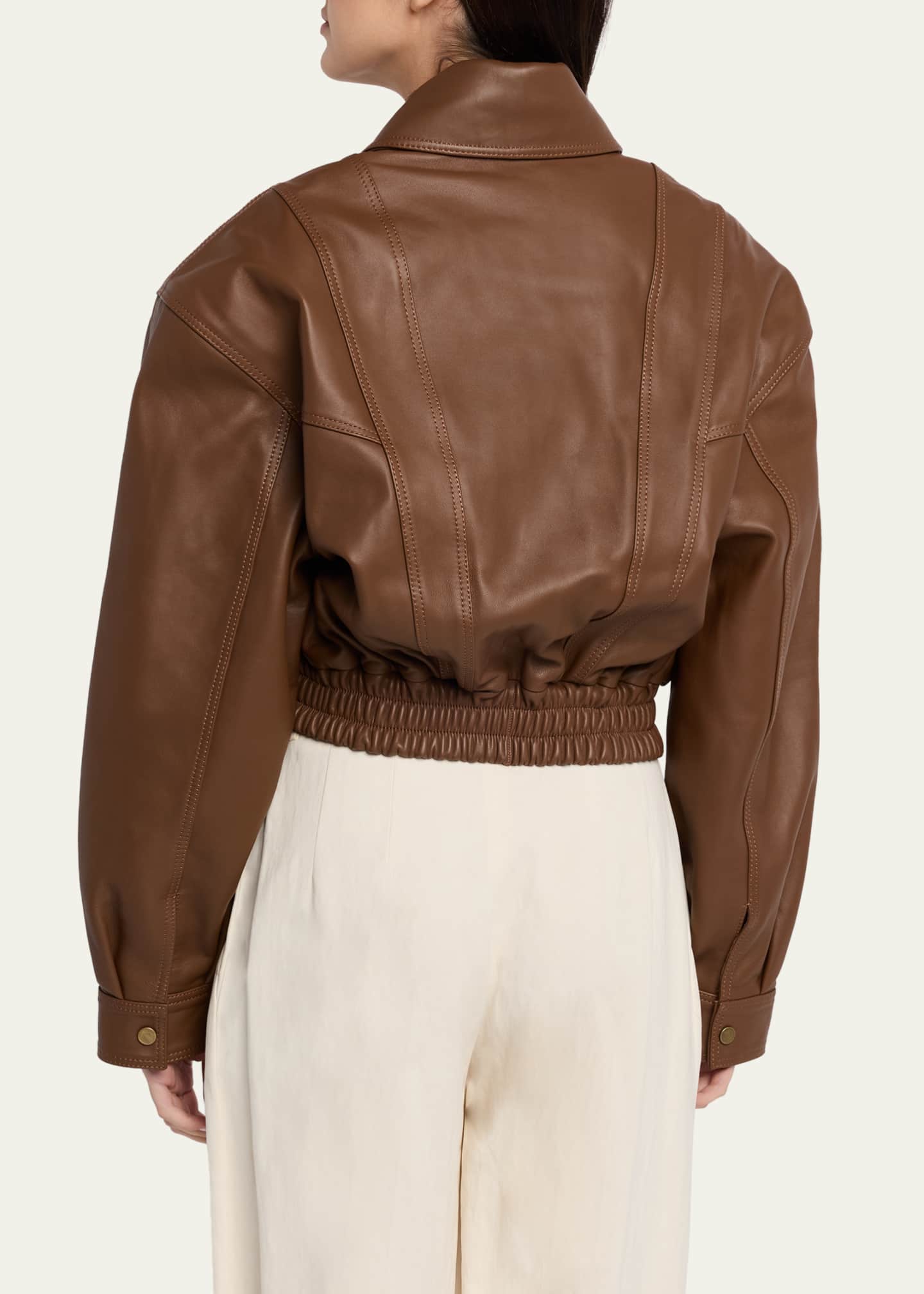 Ronny Kobo Samson Cropped Leather Jacket - Bergdorf Goodman