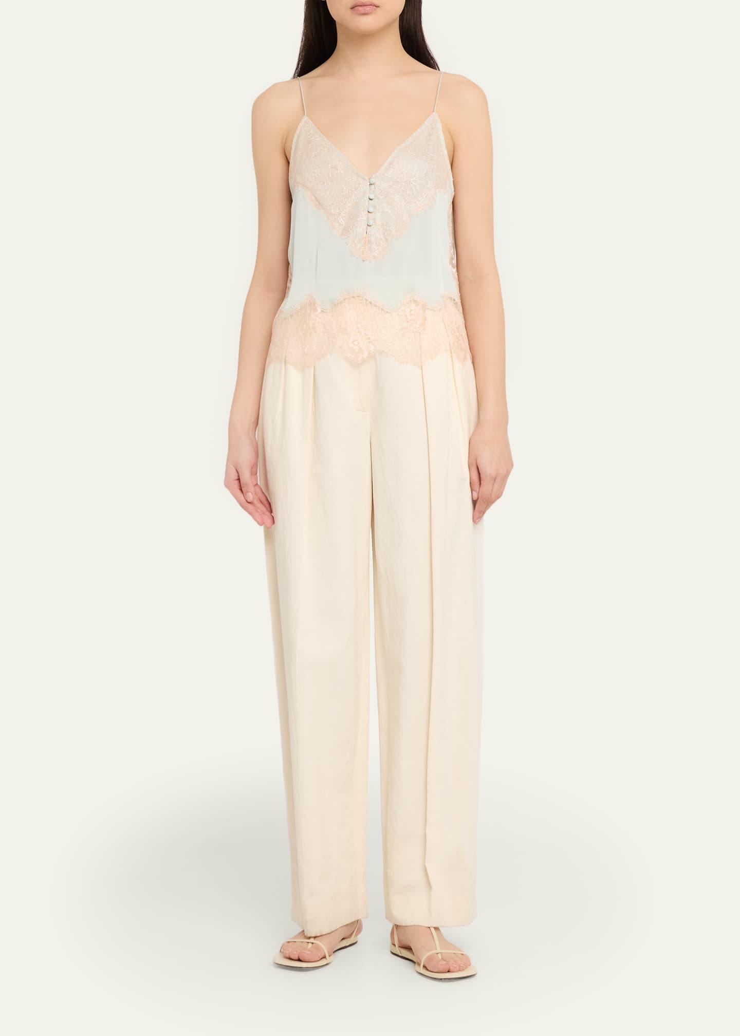 Ronny Kobo Suraiya Lace-Trim Cami Top - Bergdorf Goodman