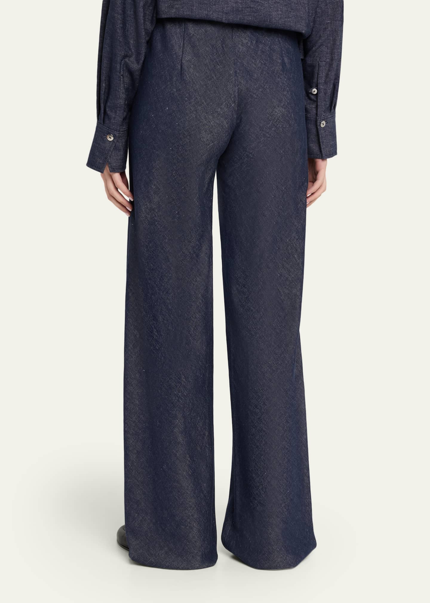 Vince Colette High-Rise Chambray Bias Pants - Bergdorf Goodman