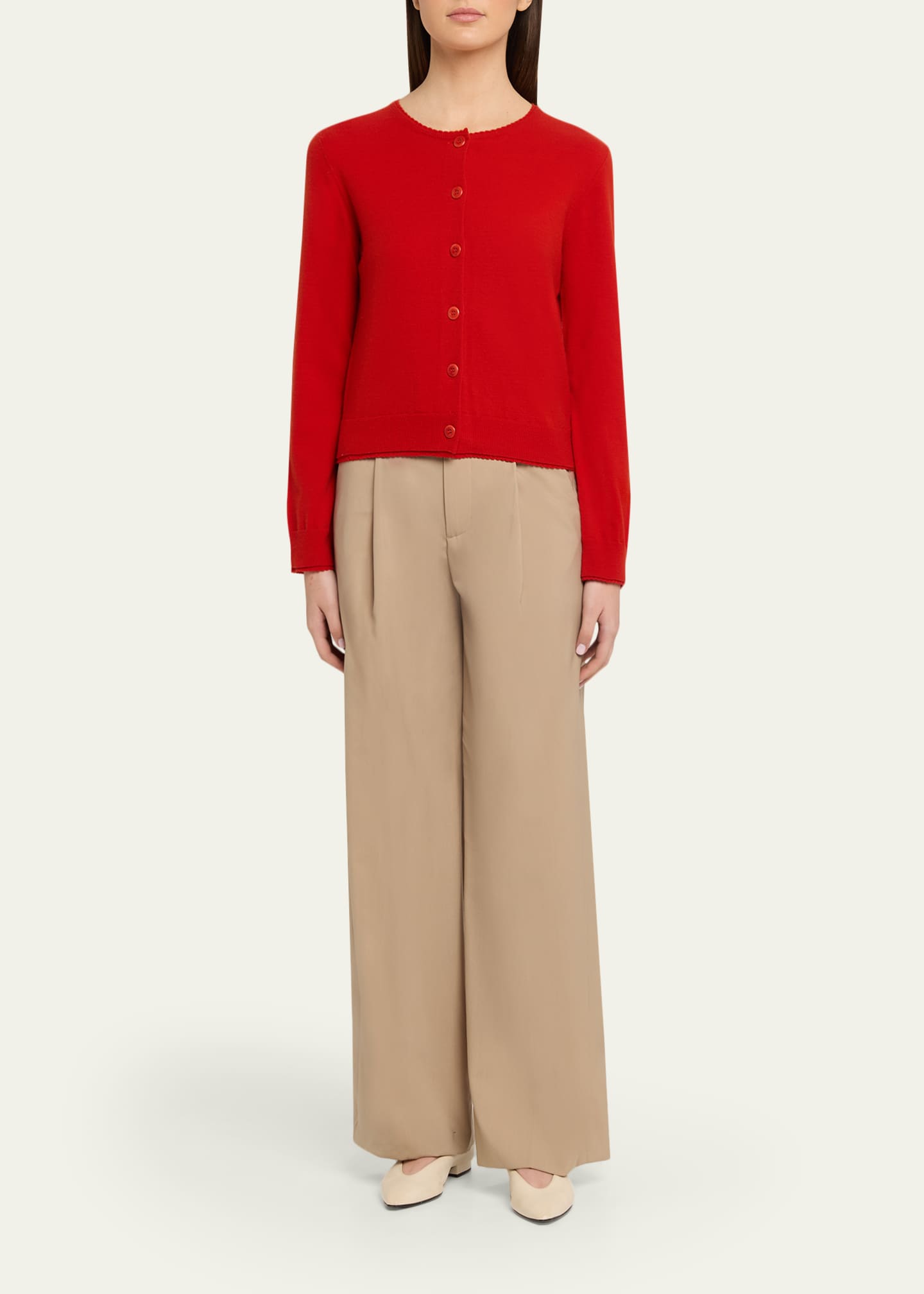 Vince Scallop-Trim Cardigan - Bergdorf Goodman