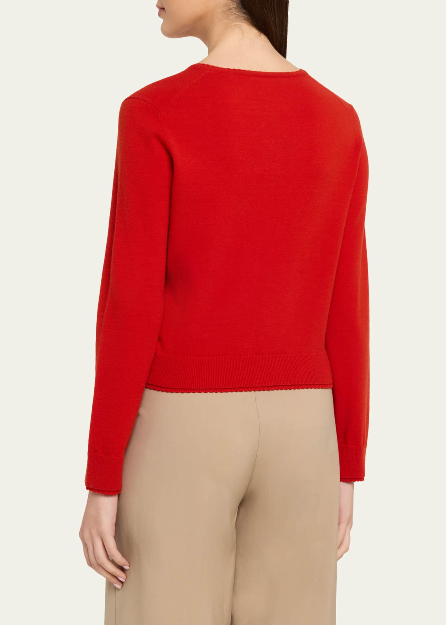 Vince Scallop-Trim Cardigan - Bergdorf Goodman