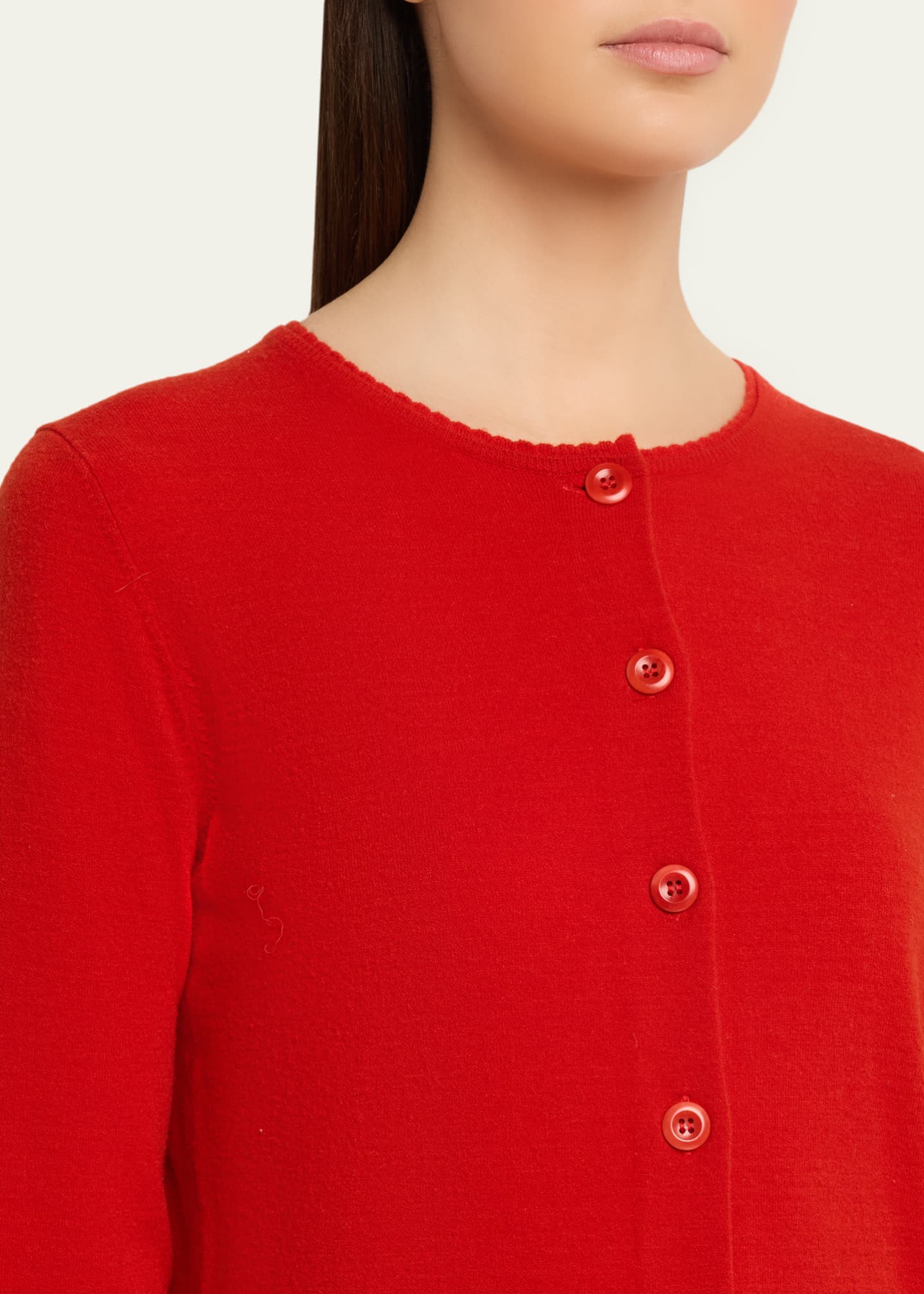Vince Scallop-Trim Cardigan - Bergdorf Goodman