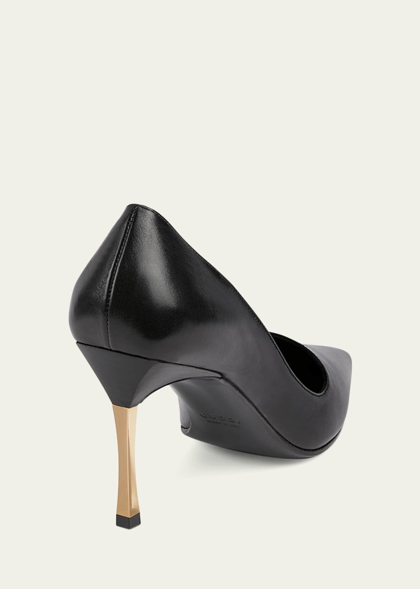Gucci 85mm Trinity Leather Pointed-Toe Pumps - Bergdorf Goodman