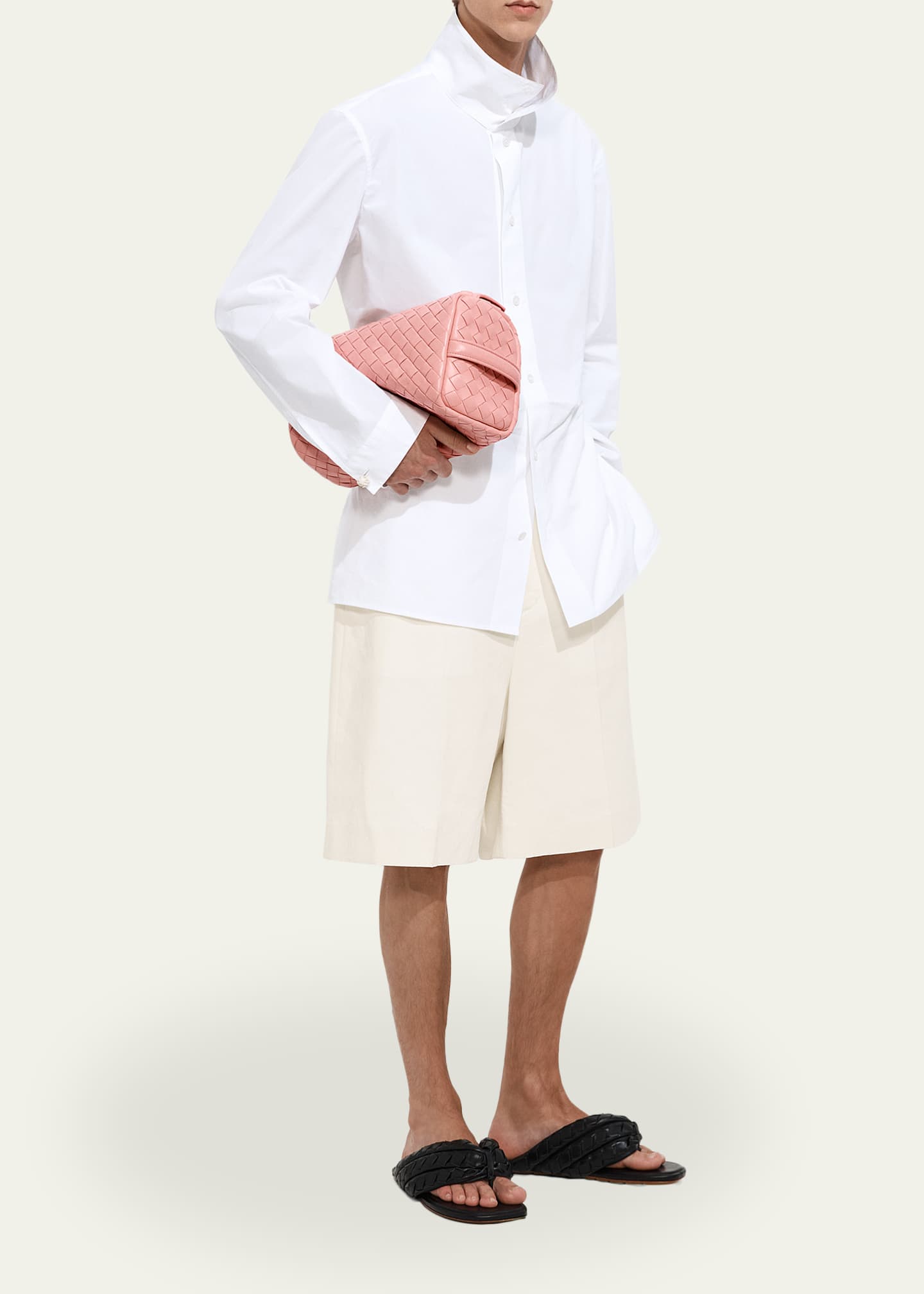 Bottega Veneta Men's Small Cubo Intrecciato Leather Pouch - Bergdorf ...