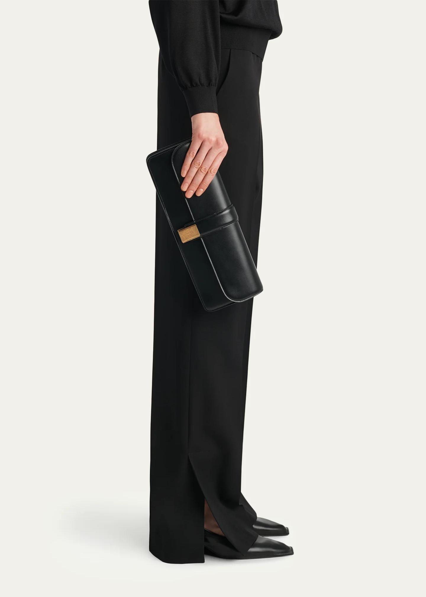 Khaite Blake Box Leather Clutch Bag - Bergdorf Goodman