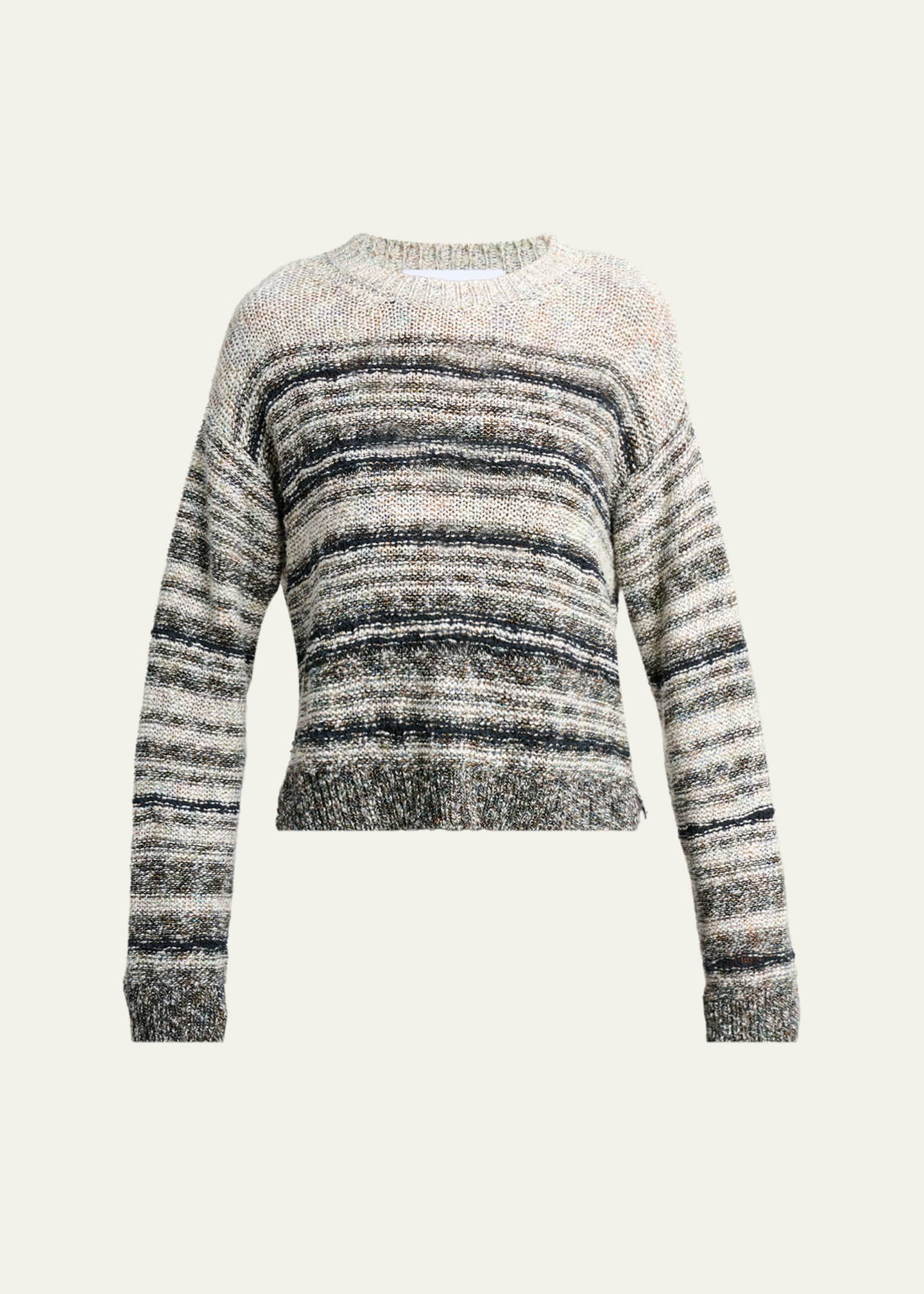 Proenza Schouler White Label Ivara Textured Linen Knit Crewneck Sweater ...