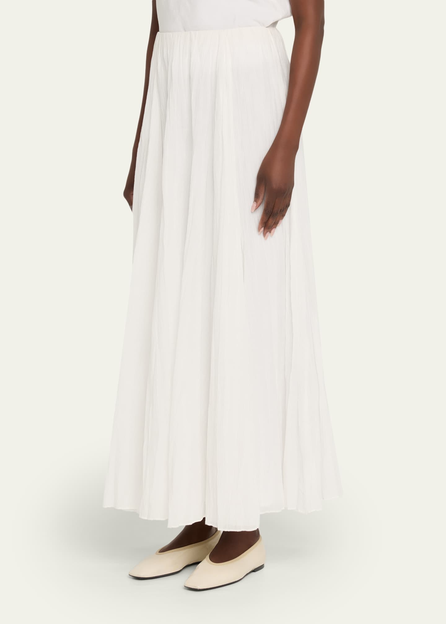 Vince Crinkled Plissé Cotton-Blend Maxi Skirt - Bergdorf Goodman