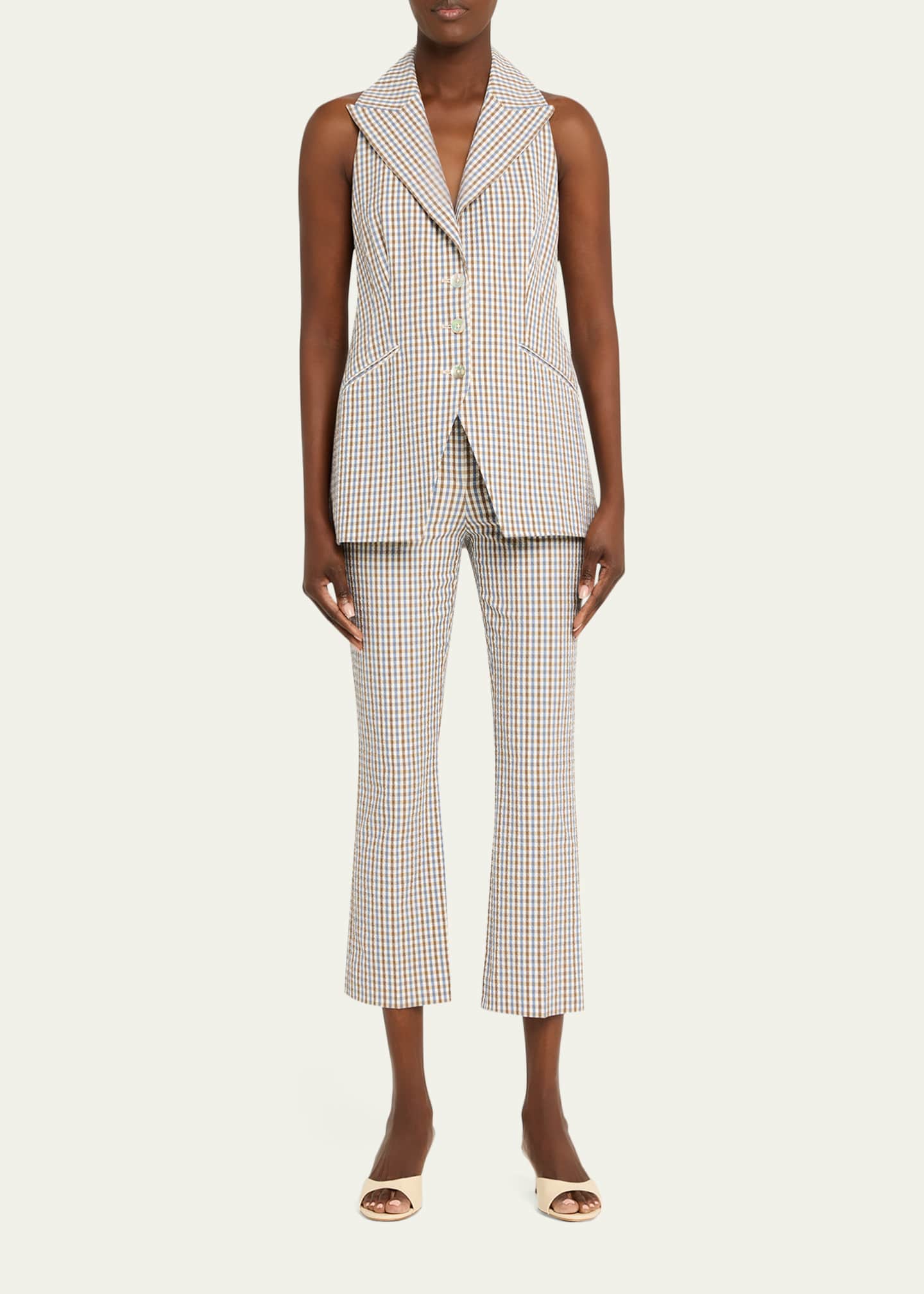 Veronica Beard Costa Seersucker Vest - Bergdorf Goodman