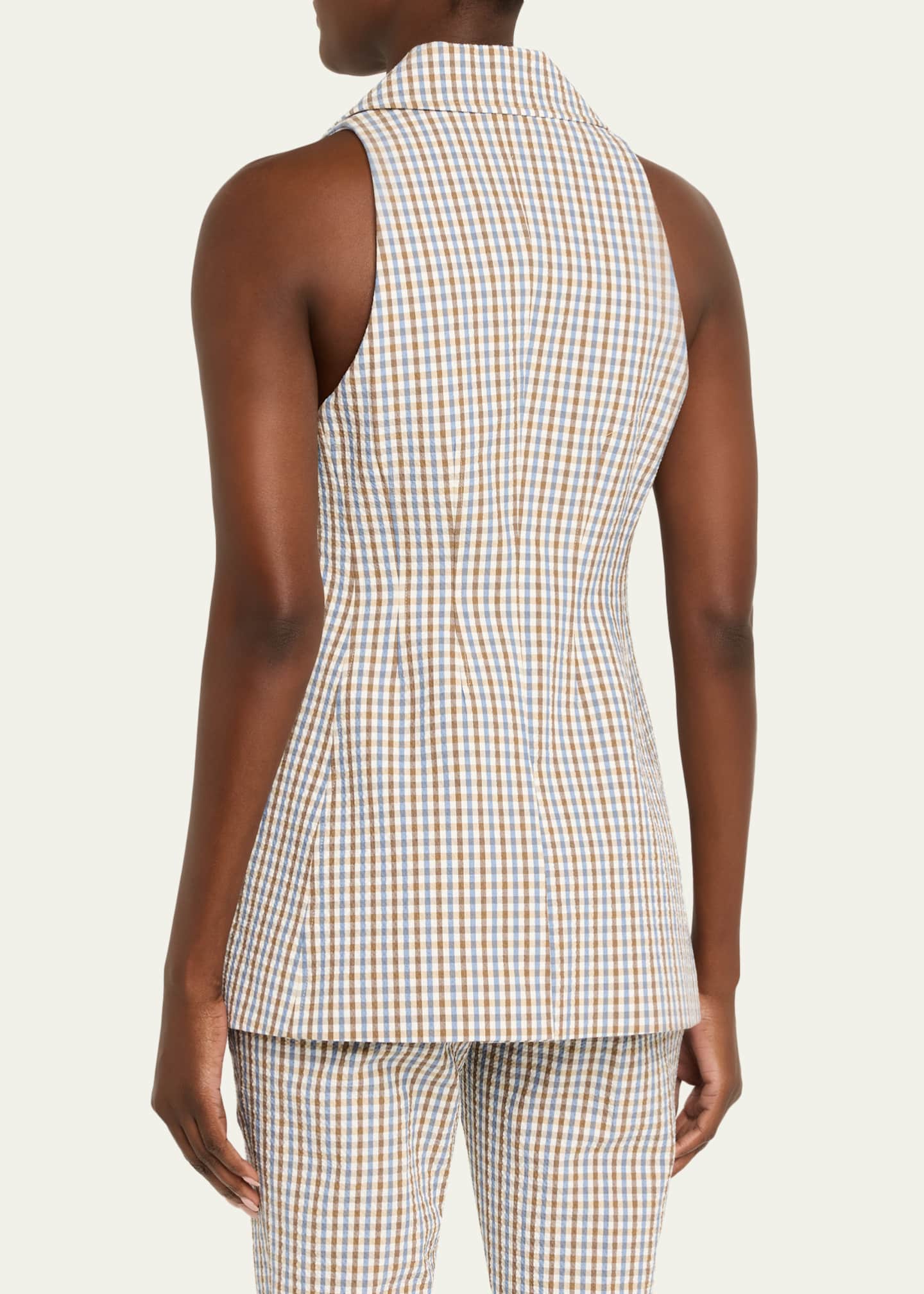 Veronica Beard Costa Seersucker Vest - Bergdorf Goodman