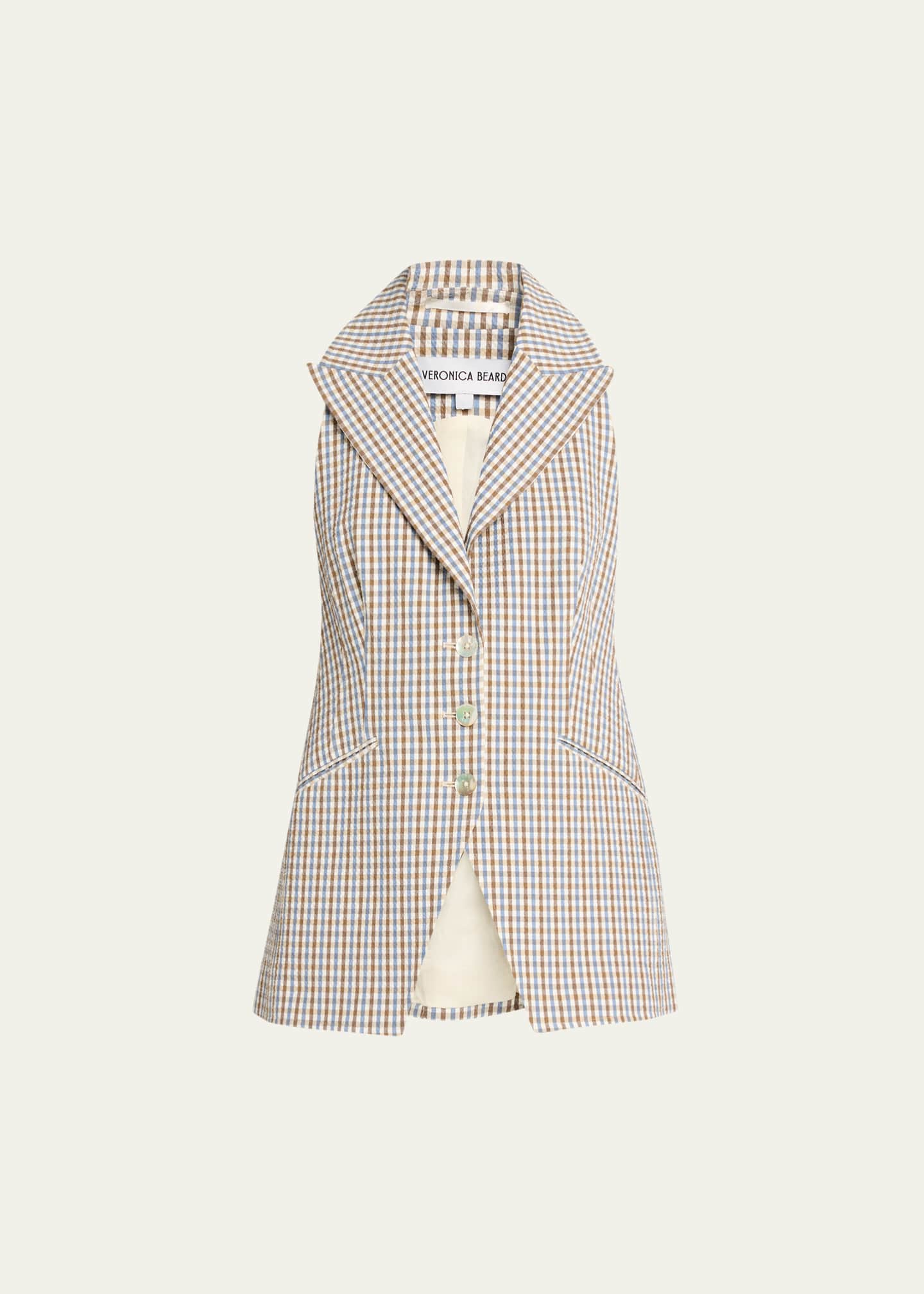 Veronica Beard Costa Seersucker Vest - Bergdorf Goodman