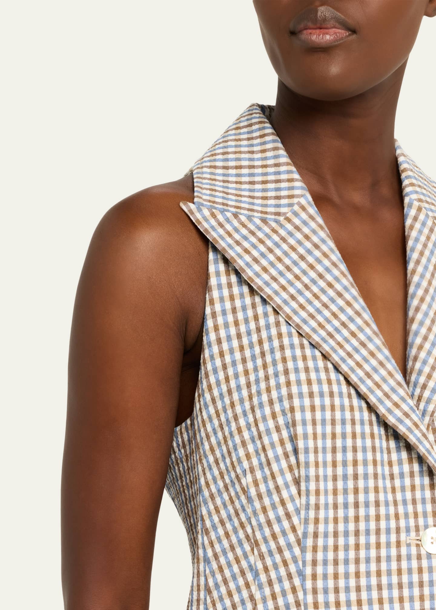 Veronica Beard Costa Seersucker Vest - Bergdorf Goodman