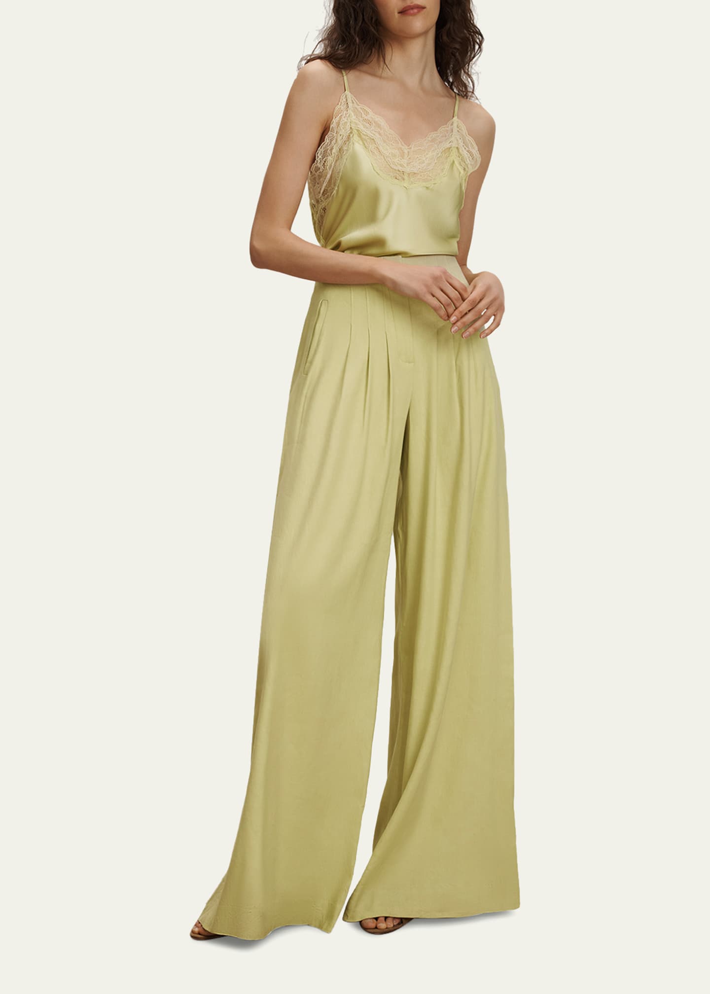 Veronica Beard Johanan Lace-Trim Silk Camisole - Bergdorf Goodman