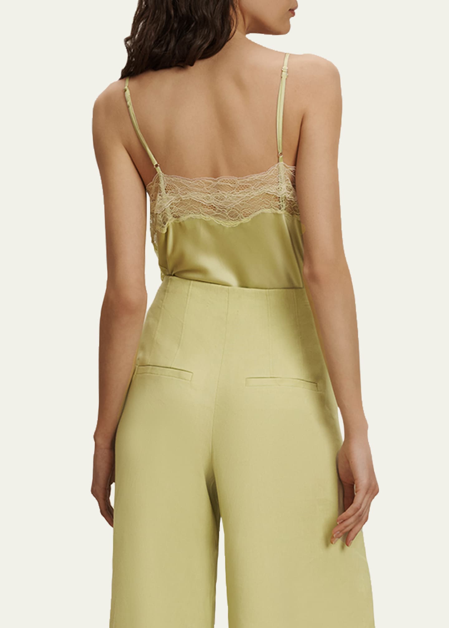 Veronica Beard Johanan Lace-Trim Silk Camisole - Bergdorf Goodman