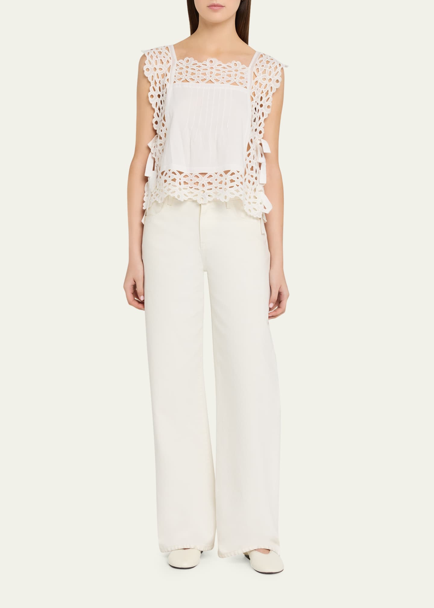 Sea Leila Eyelet Embroidered Blouse - Bergdorf Goodman