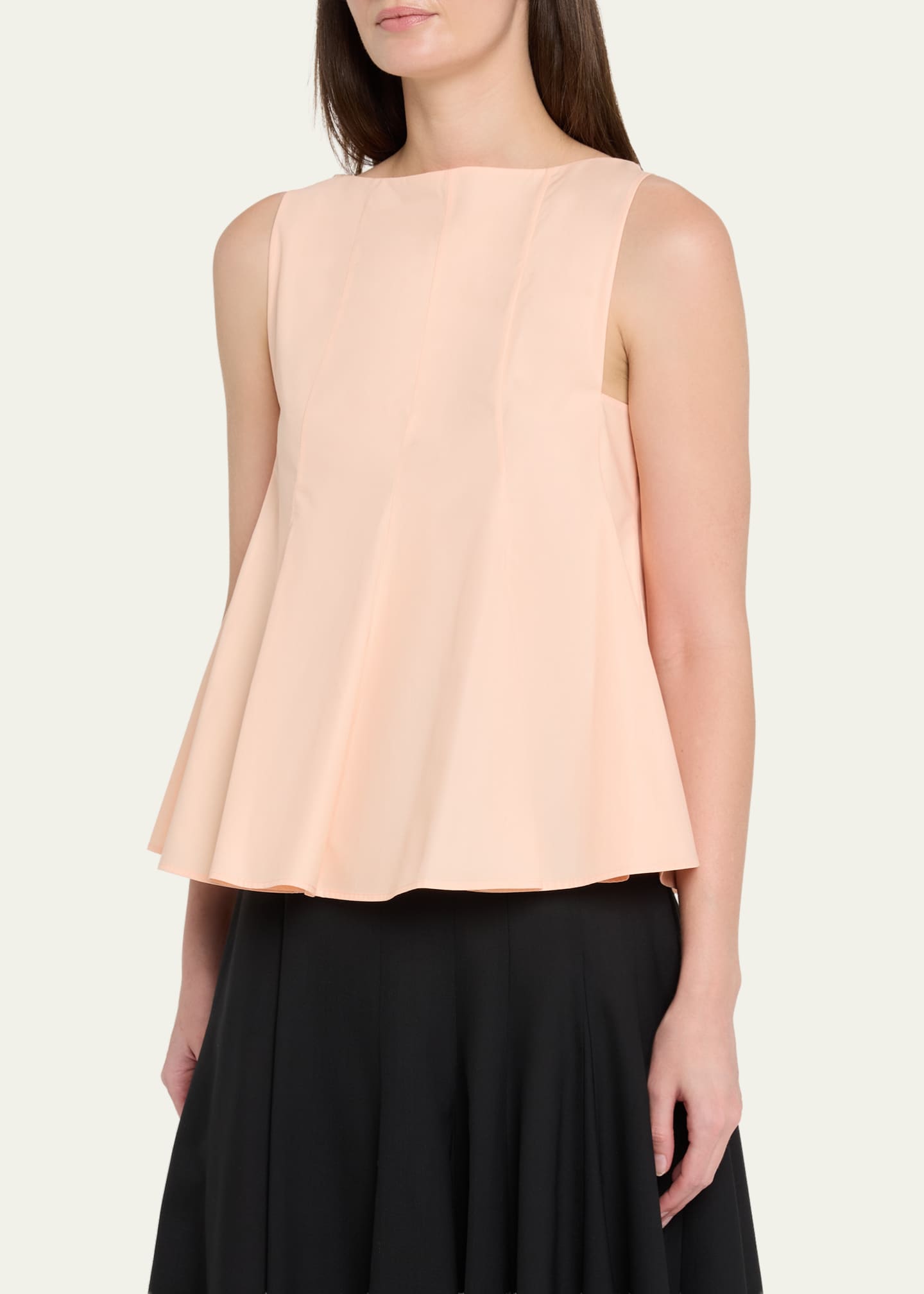 Khaite Marita Paneled Cotton Peplum Top - Bergdorf Goodman