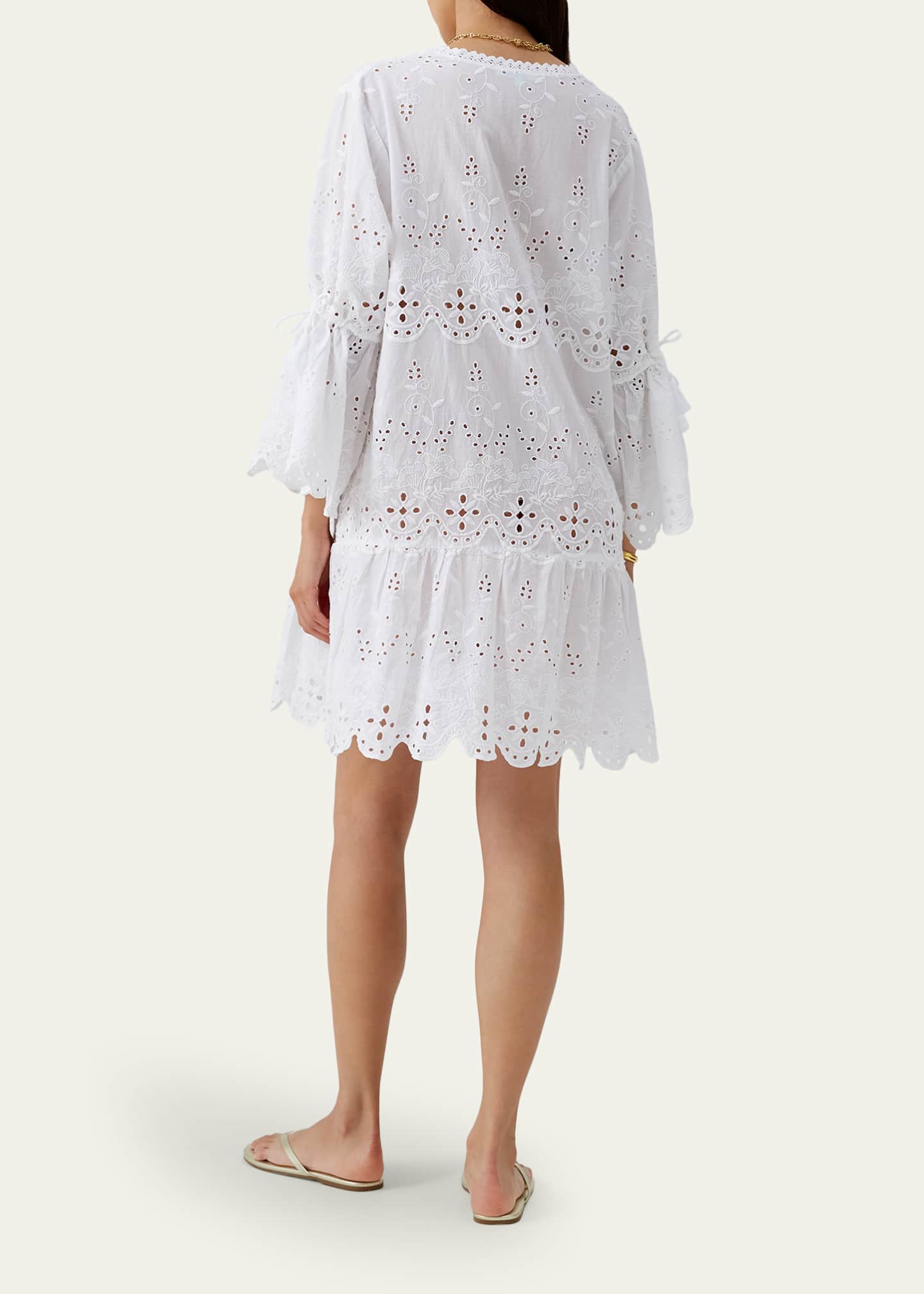 Melissa Odabash May Eyelet Embroidered Kaftan Coverup - Bergdorf Goodman
